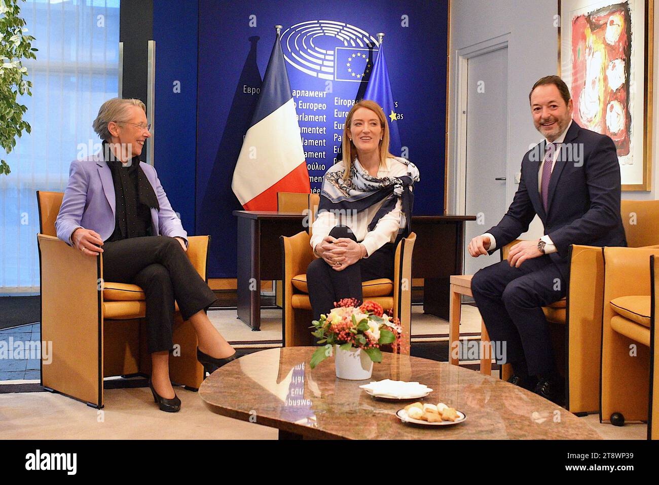 Strasbourg, France. 21st Nov, 2023. French Prime Minister Elisabeth ...