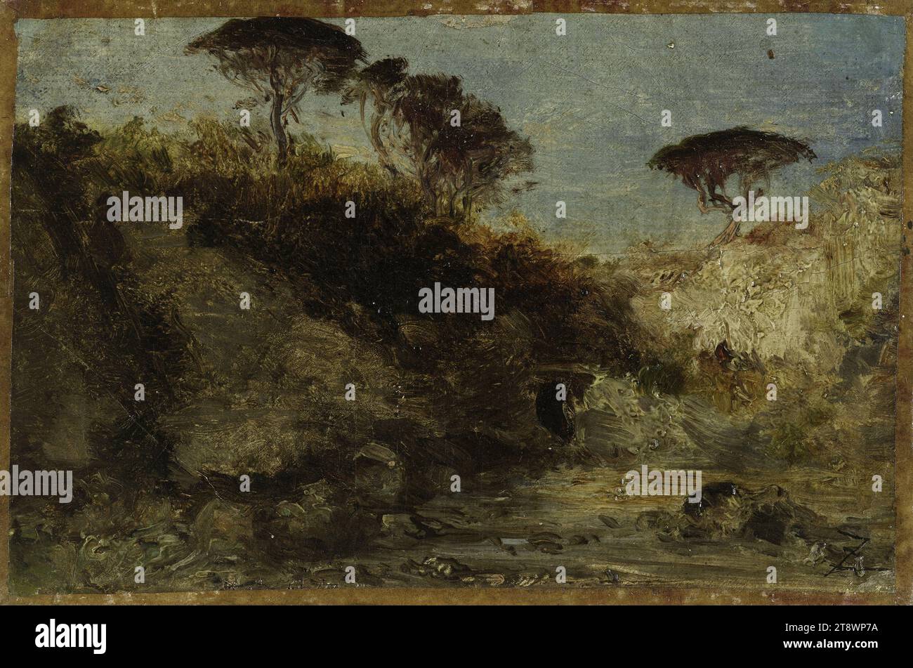 Naples, pine trees, Ziem, Felix, Painter, Between 1850 and 1862, 3rd ...