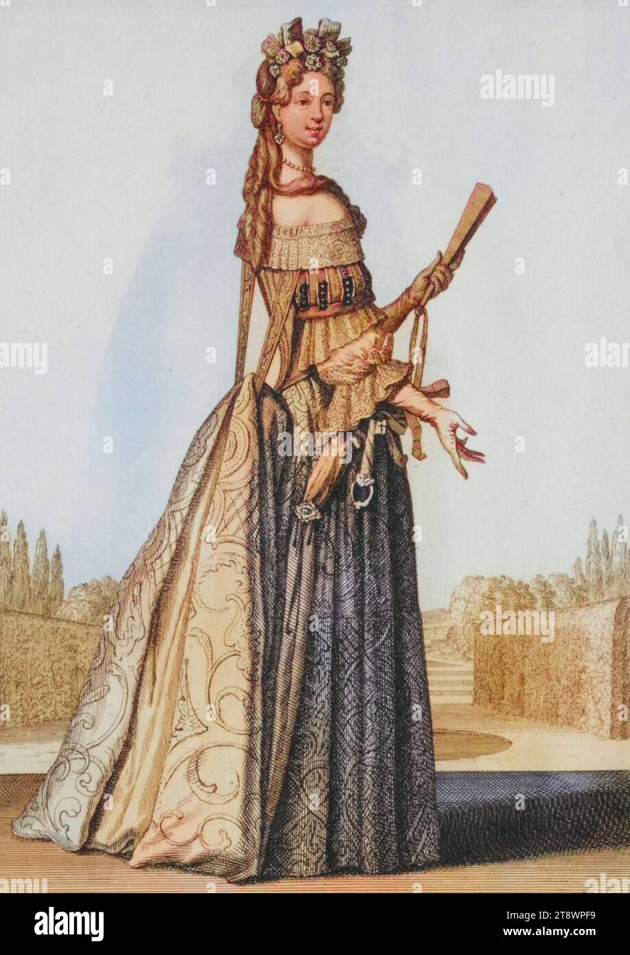 Tracht, Bekleidung, eine kaiserliche Kammer-Jungfrau, um 1700 ...