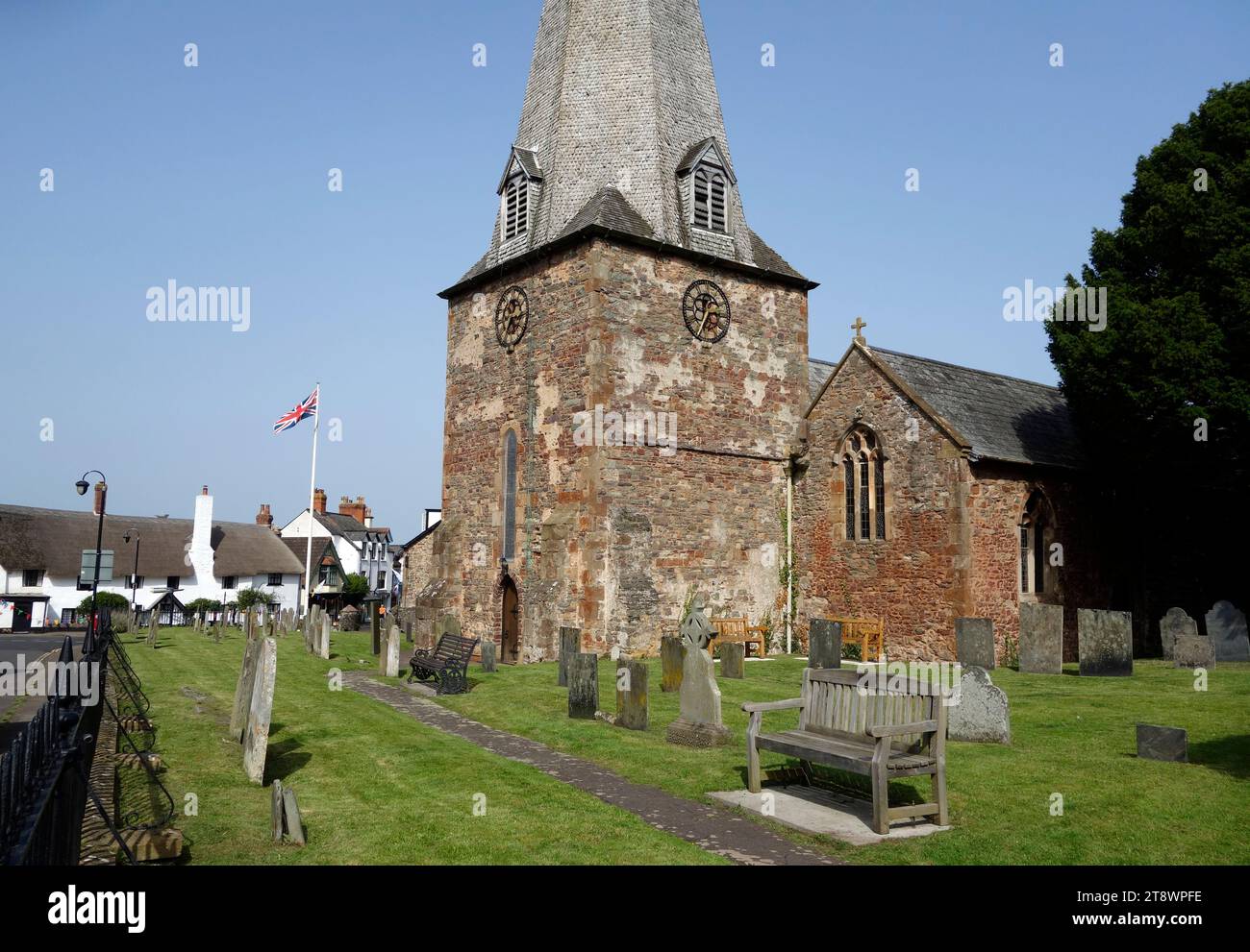 St Dubricius Church, Porlock Village, Exmoor National Park, Somerset ...