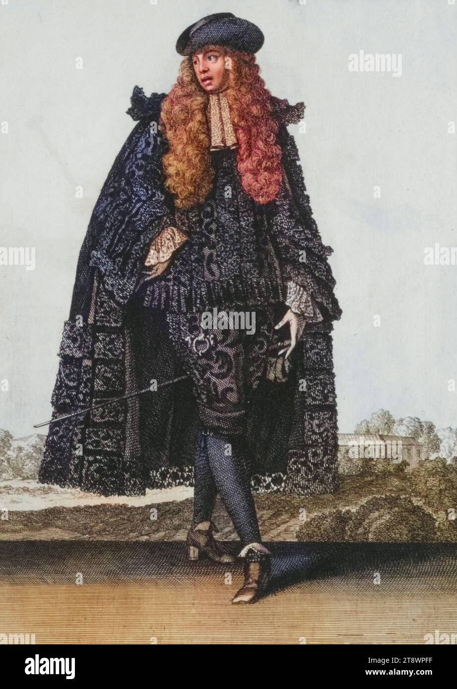 Tracht, Bekleidung, ein kaiserlicher Kammerdiener, um 1700, Kupferstich ...