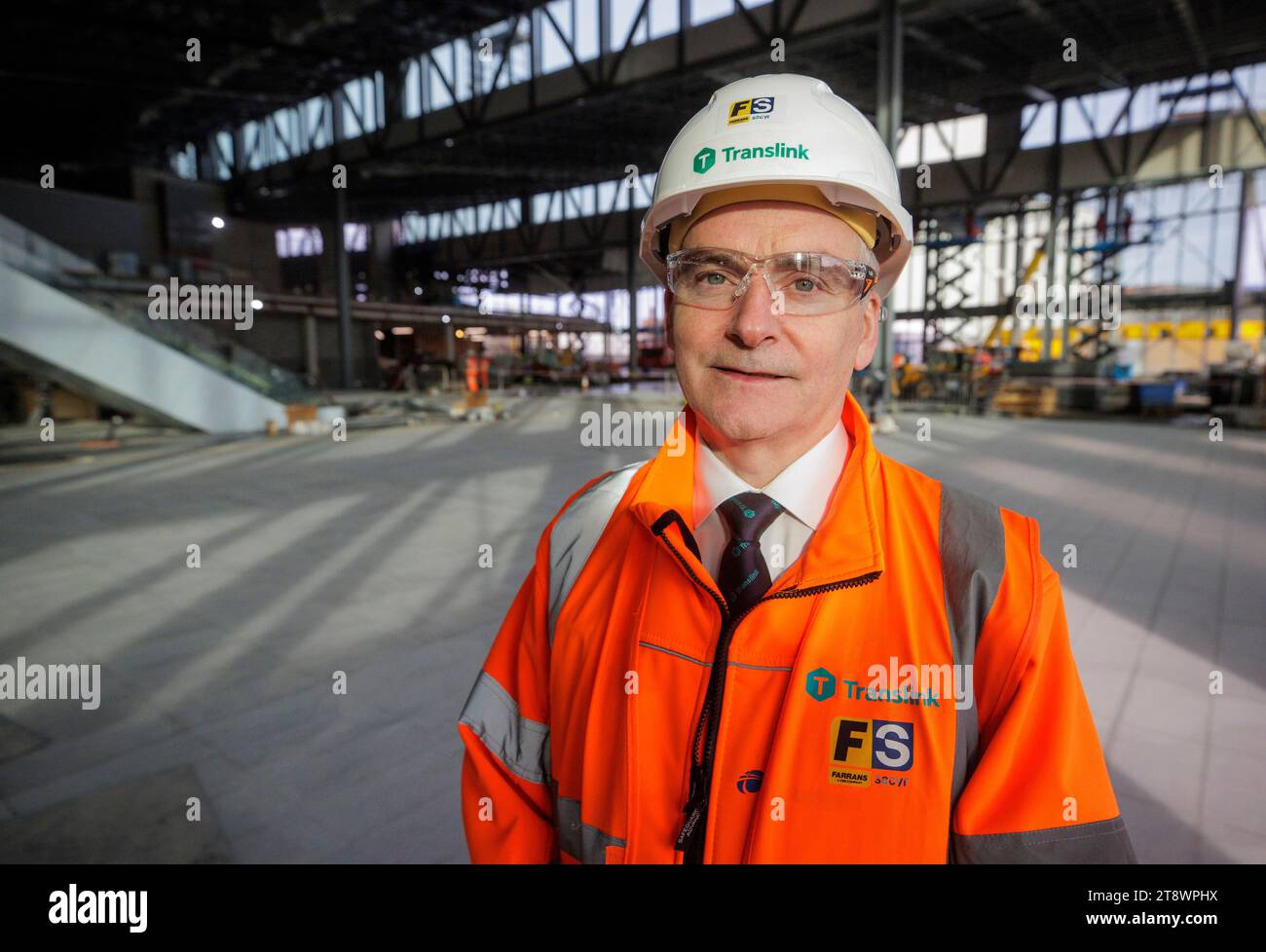 Translink’s chief executive Chris Conway at the construction site for ...