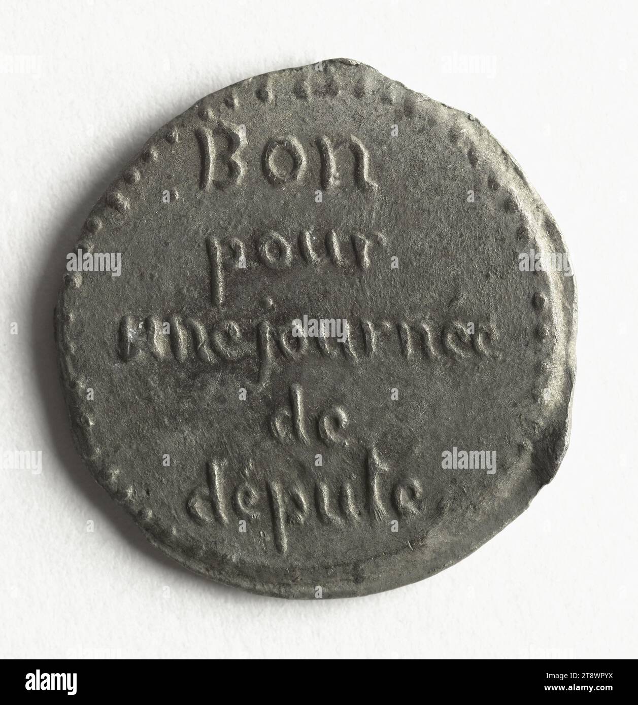 RF 25 francs 1848'; 'Bon pour un jour de deputy', Anonymous, Engraver ...