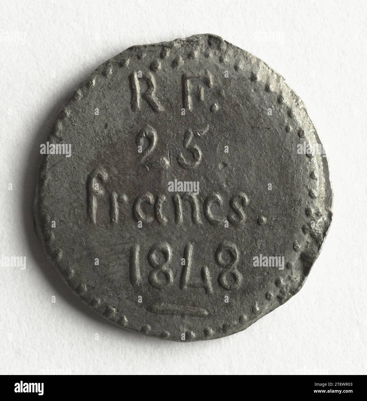 RF 25 francs 1848'; 'Bon pour un jour de deputy', Anonymous, Engraver ...
