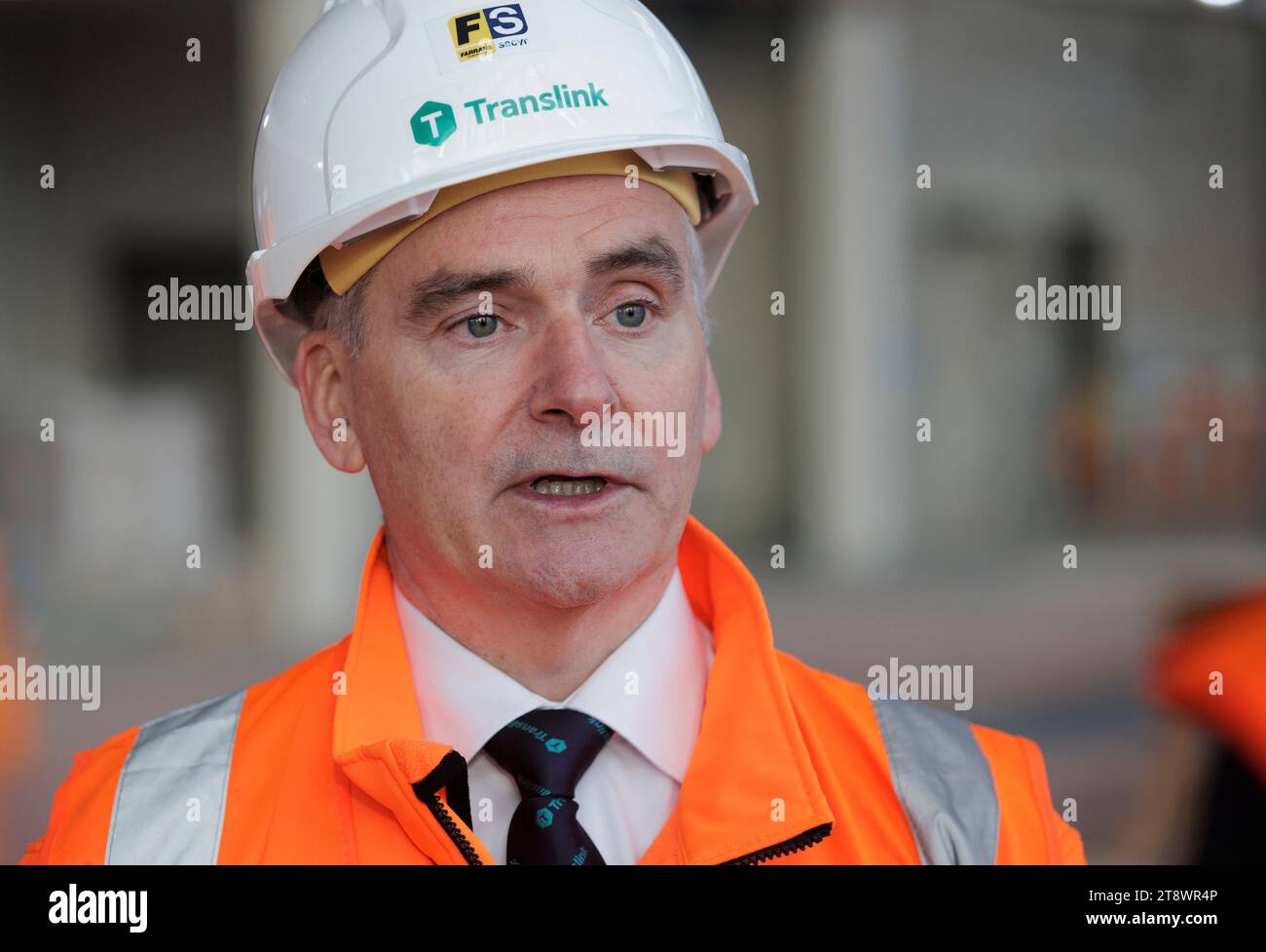 Translink’s chief executive Chris Conway at the construction site for ...