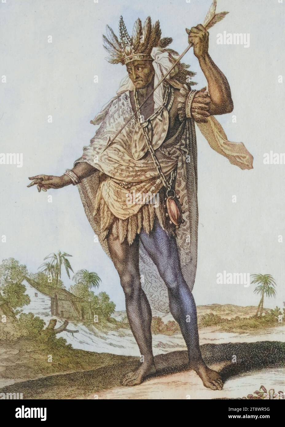 Tracht, Bekleidung West-Indianischer König, Indianer, Amerika ...