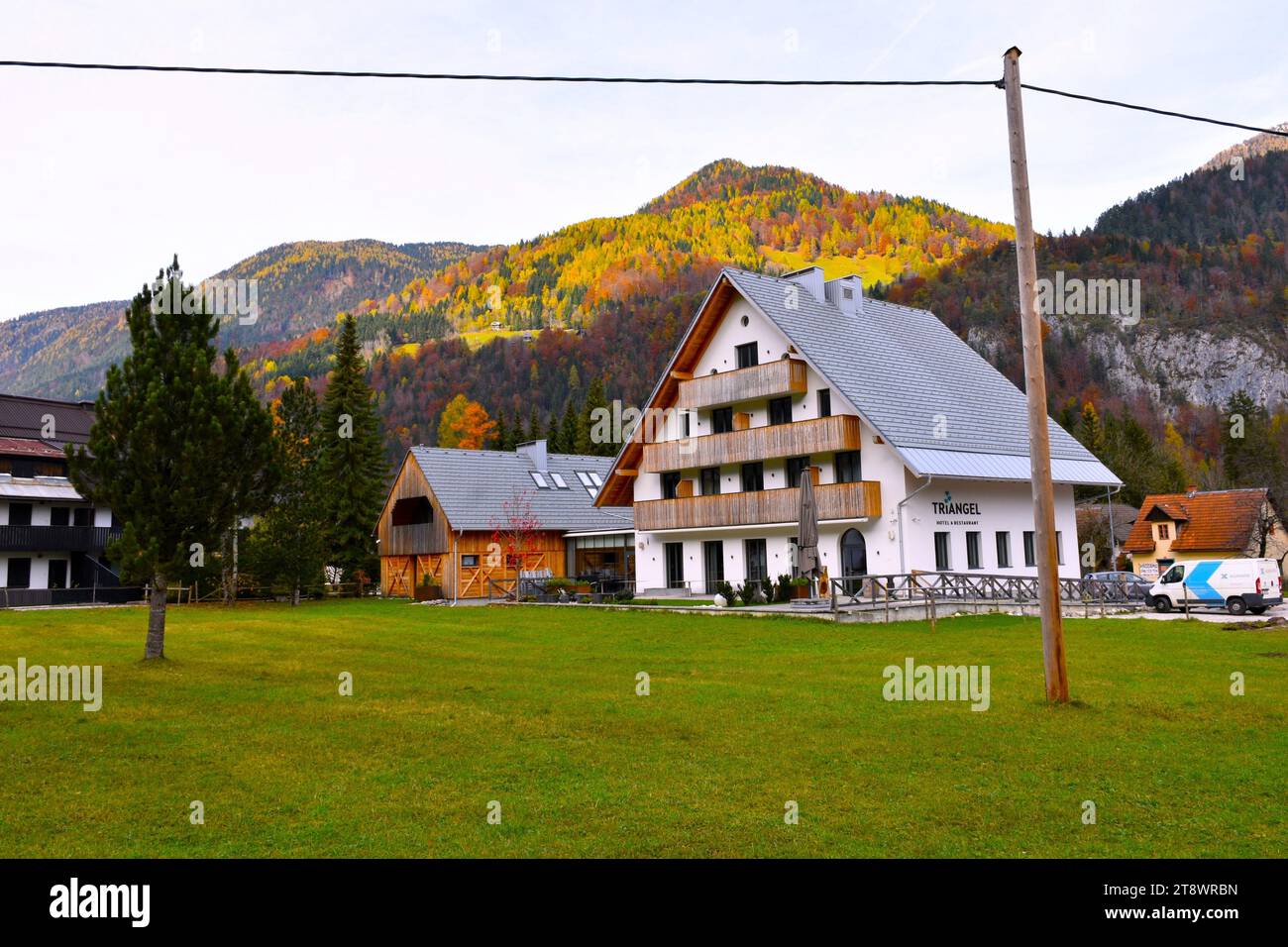 Gozd Maruljek, Slovenia - November 9 2023: Hotel in Gozd Martuljek ...