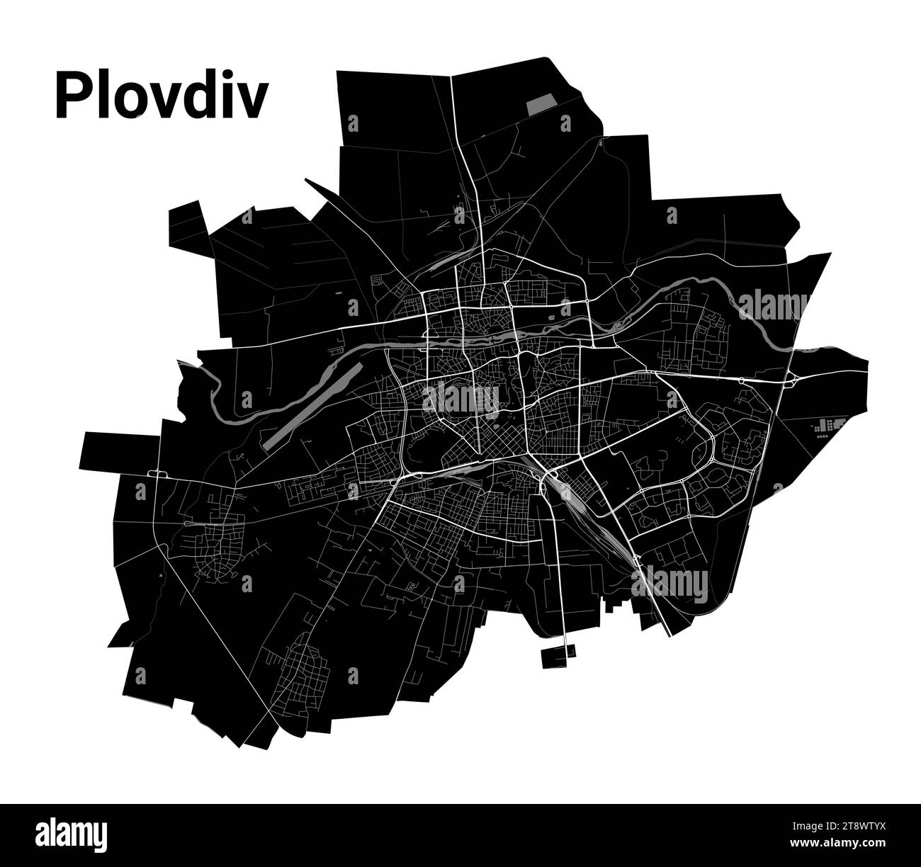 Plovdiv map Cut Out Stock Images & Pictures - Alamy