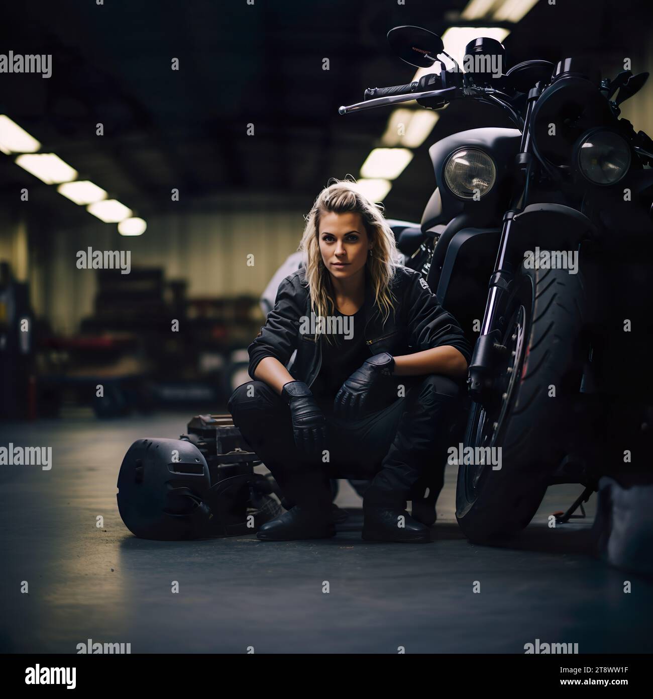 Female kneeling hi-res stock photography and images - Alamy