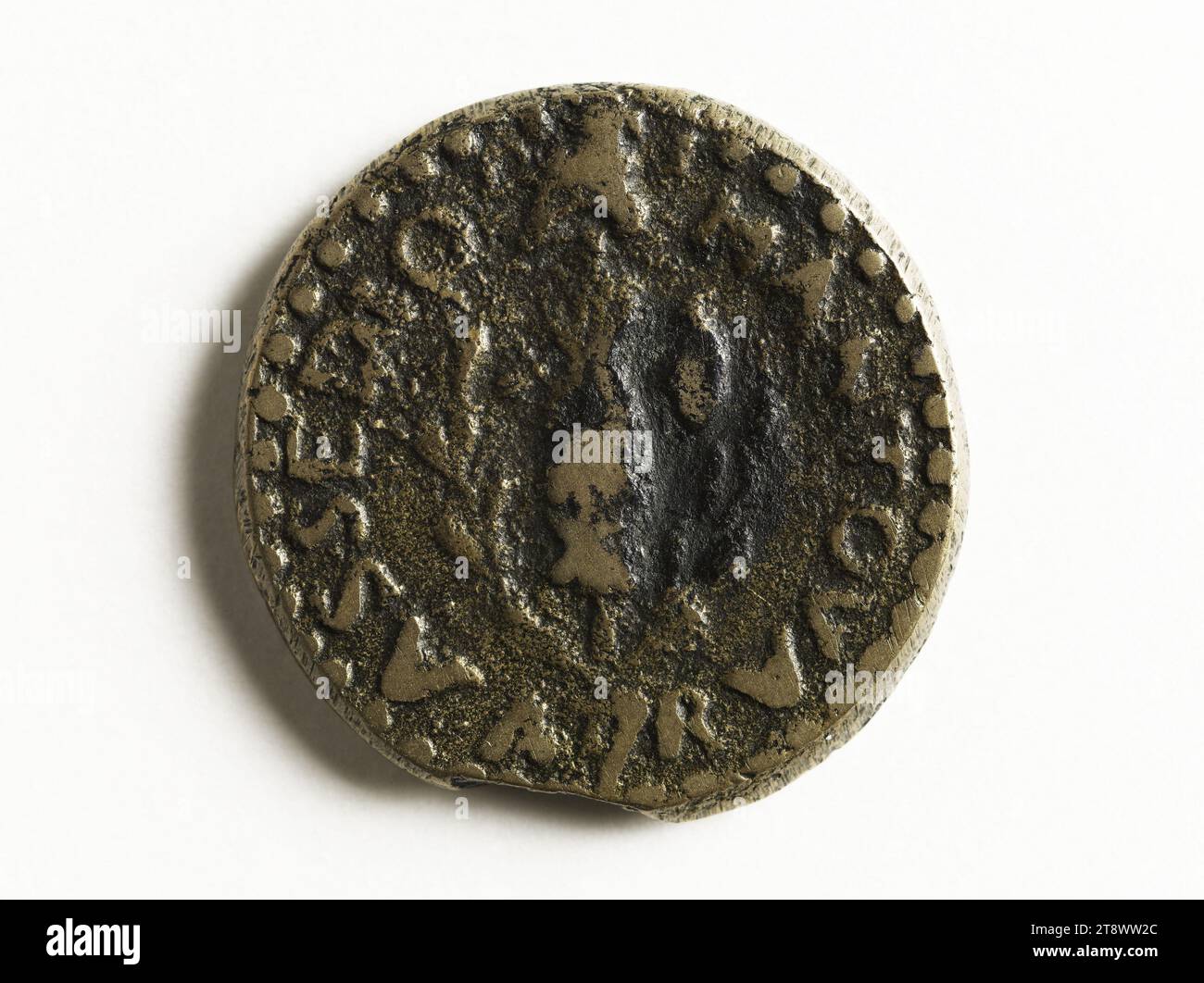 A penny from Milan, obsidian currency from the siege of Mantua, 1799 ...