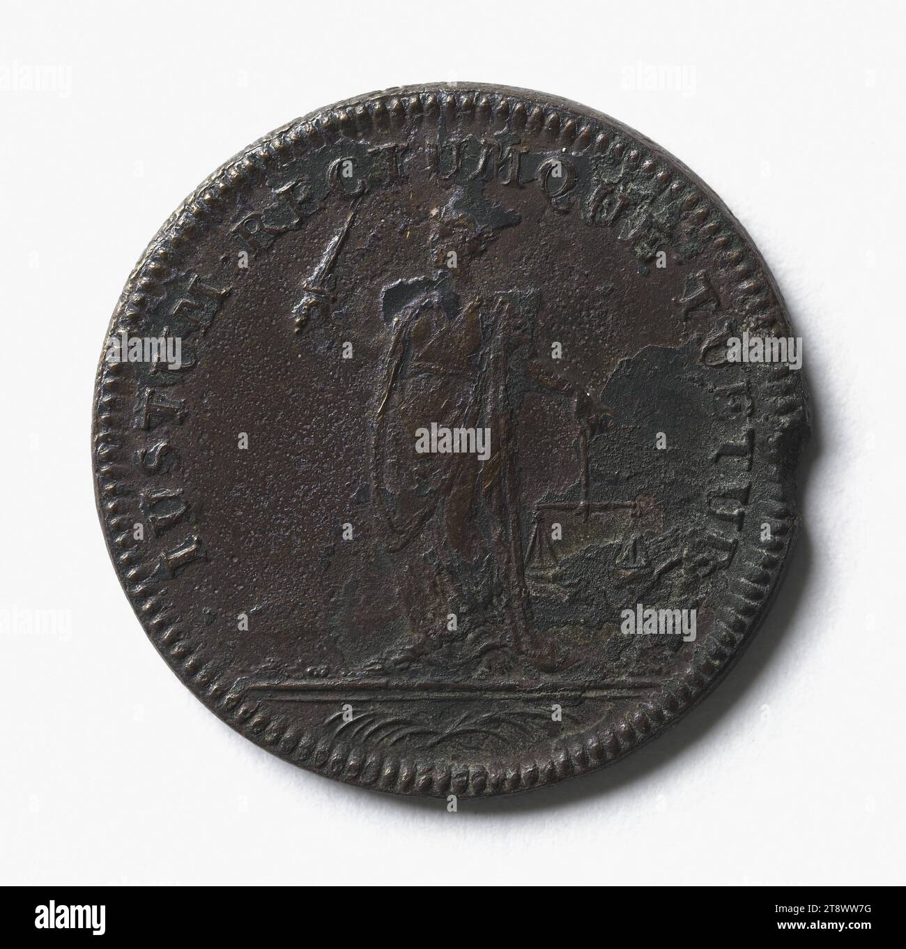 Allegory of Justice, 1797, Bernier, Engraver in medals, Array ...