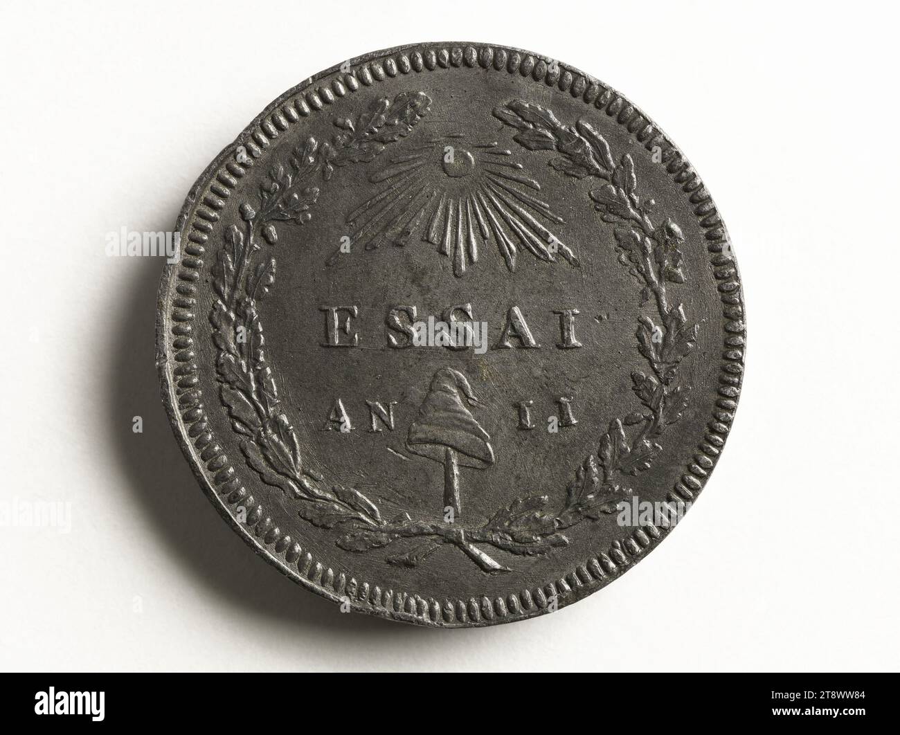 Coin test 'La loi des François', year II (1793), Bernier, Engraver in ...