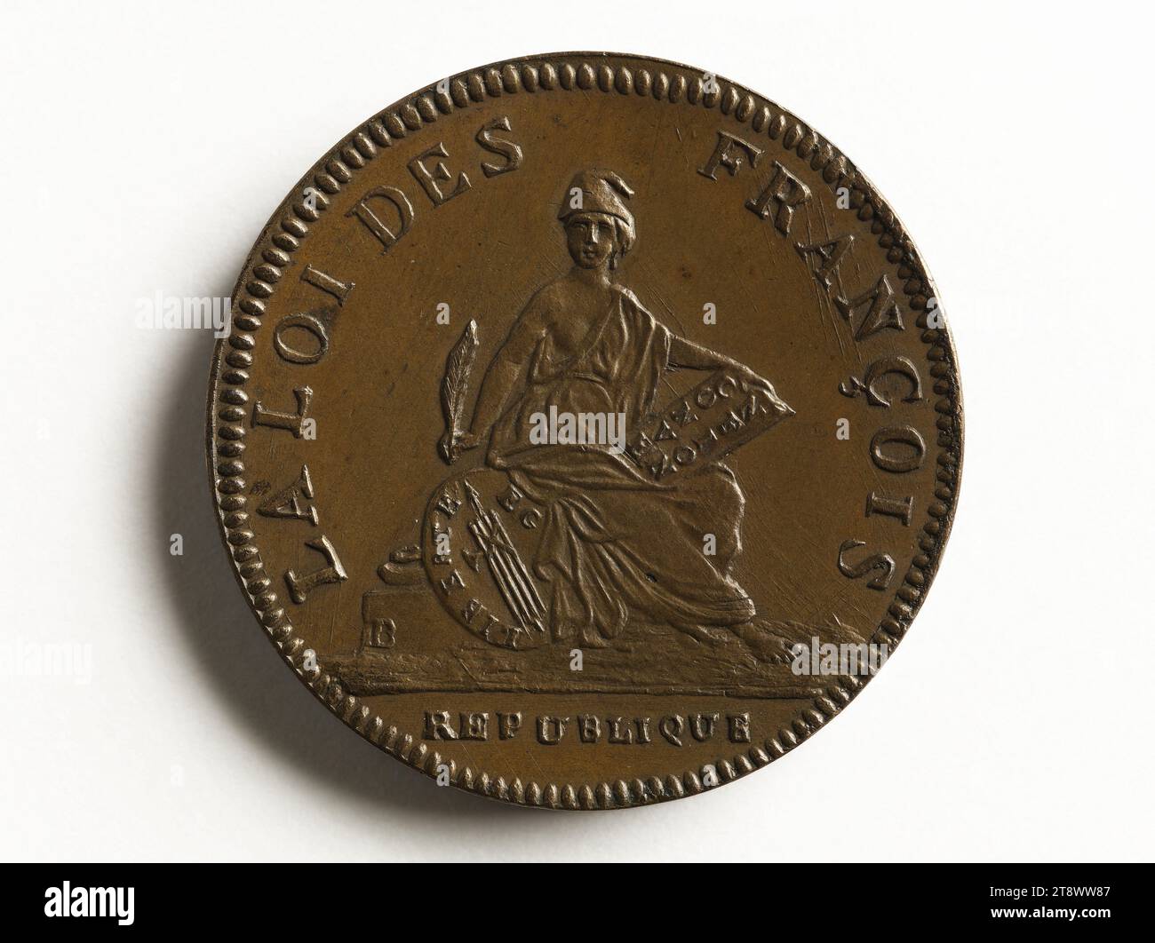 Coin test 'La loi des François', 1793, Bernier, Engraver in medals ...