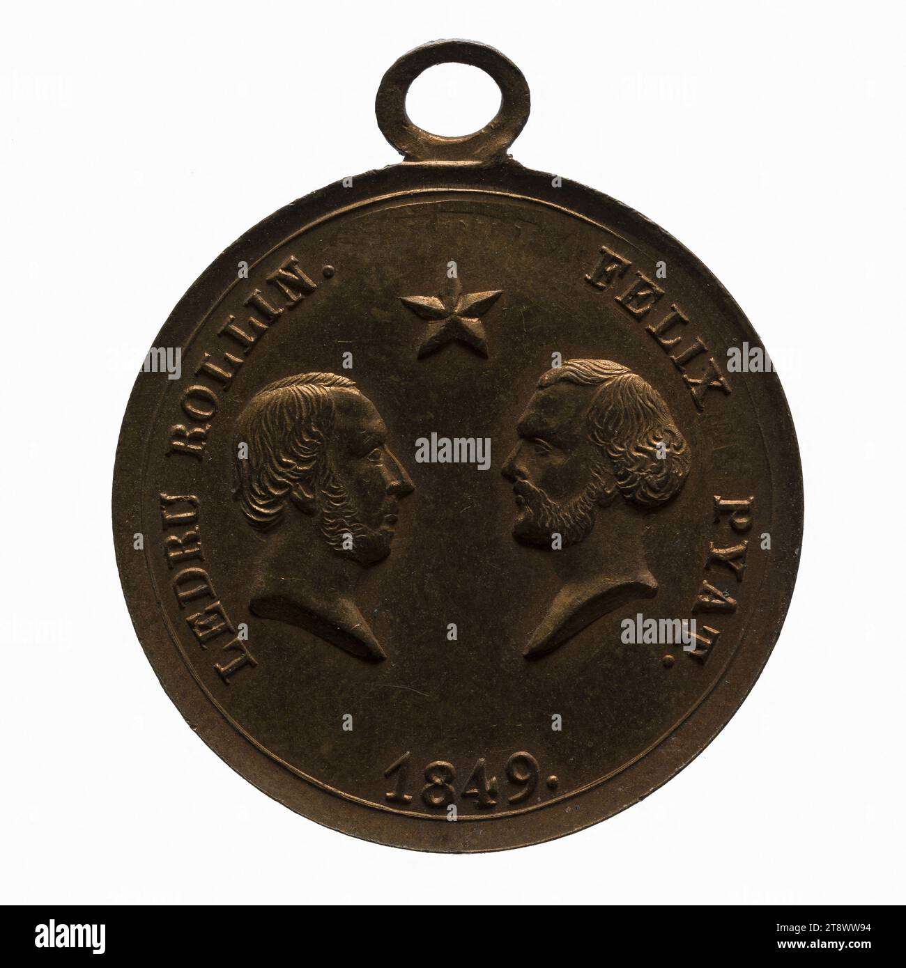 Ledru Rollin (1807-1874) and Félix Pyat (1810-1889), 1849, Blachère, Engraver in medals, In 1849 ...