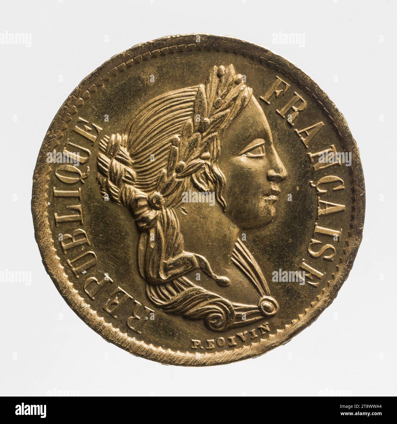 Essay for the 20-franc coin of the Second Republic, 1848, Boivin, P ...