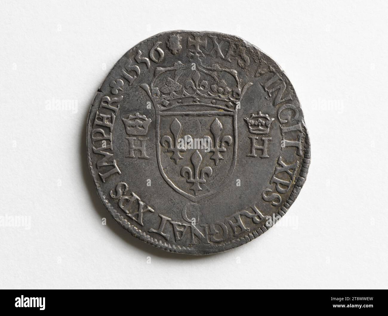 Silver teston of Henry II, 1556, Bonnet, Guyon, Engraver in medals ...