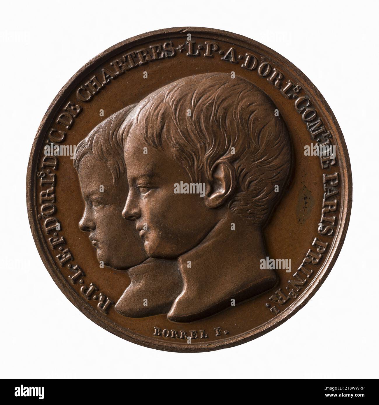 The Duke of Chartres and the Count of Paris, 1842, Borrel, Valentin ...