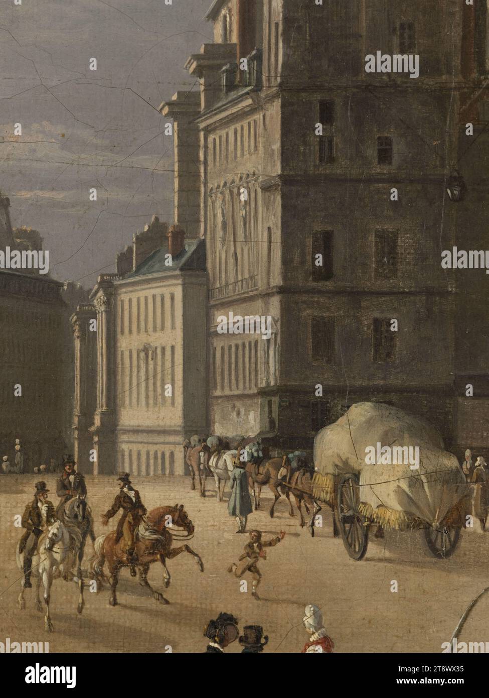 The square and the fountain of Châtelet., Bouhot, Étienne, Painter ...