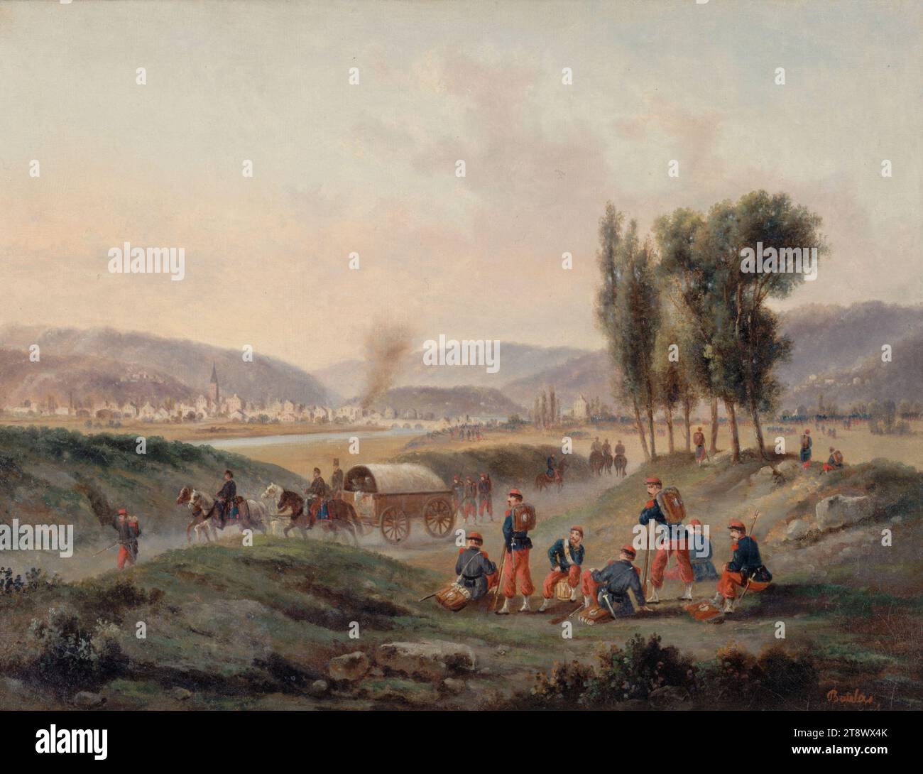 Saarbrücken after the battle, August 5, 1870, Boulanger, Gustave ...