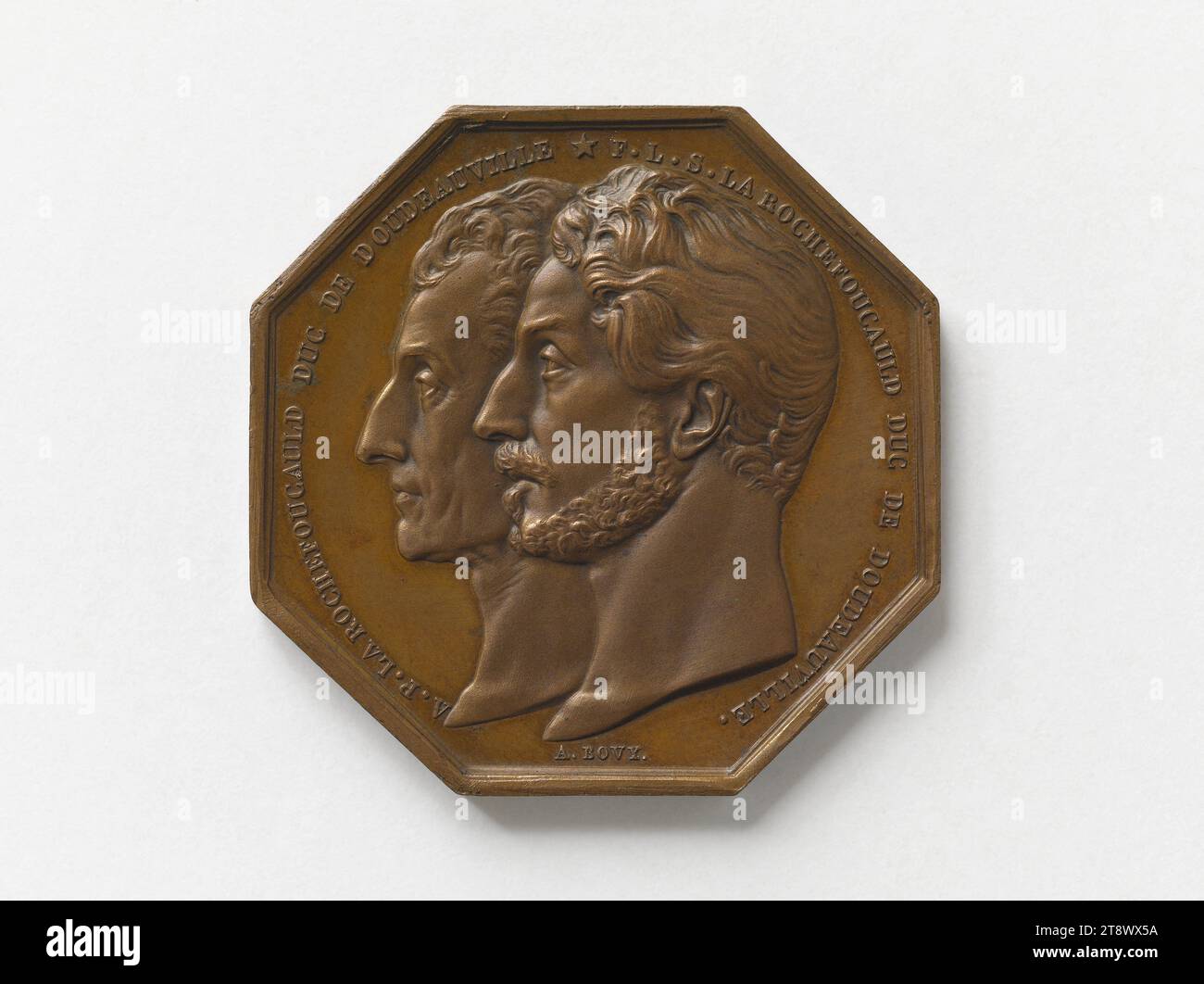 Joined busts of Ambroise-Polycarpe de La Rochefoucauld (1765–1841) and ...