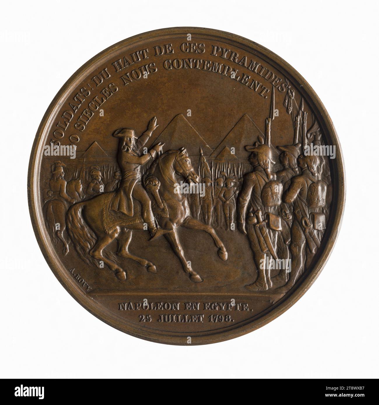 Napoleon Bonaparte at the battle of the pyramids, 19th century, Bovy ...