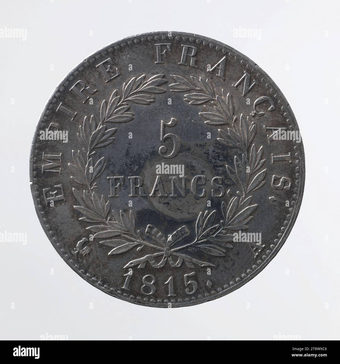 Five Napoleon francs, 1815, Brenet, Nicolas-Guy, Engraver in medals ...