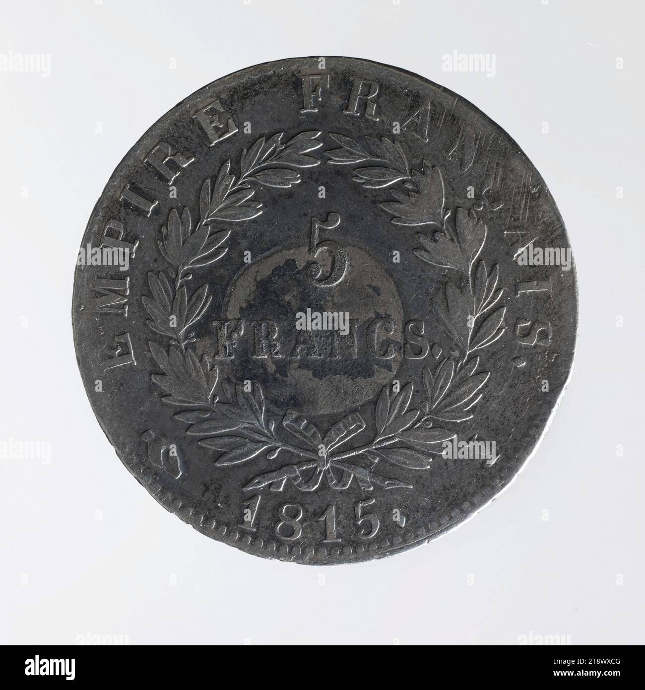 Five Napoleon francs, 1815, Brenet, Nicolas-Guy, Engraver in medals ...