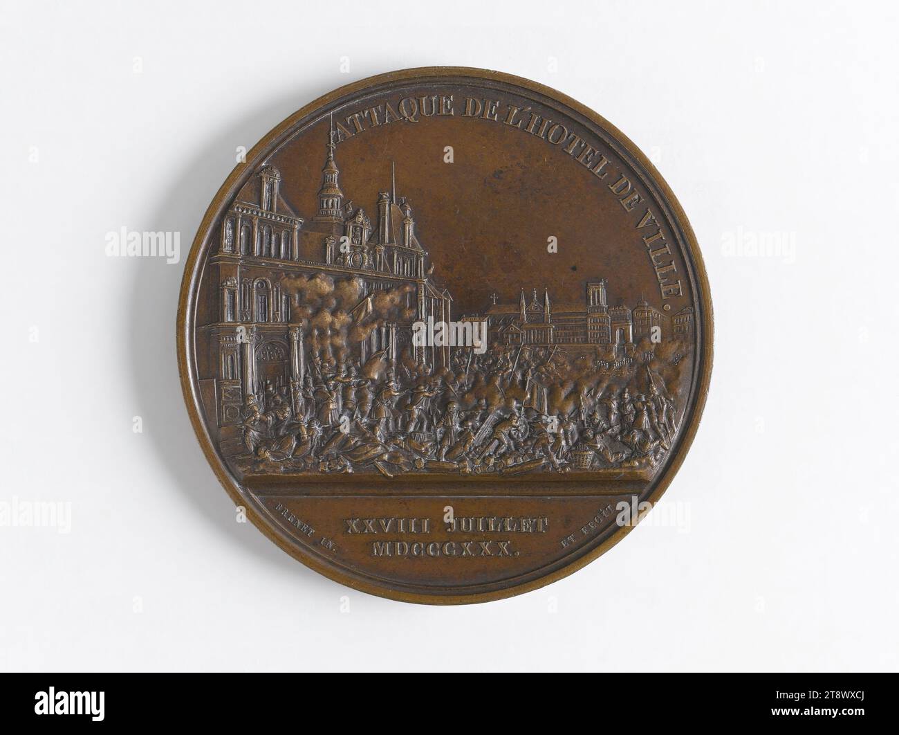 Attack on the Hôtel de Ville, July 28, 1830, Brenet, Nicolas, Engraver ...