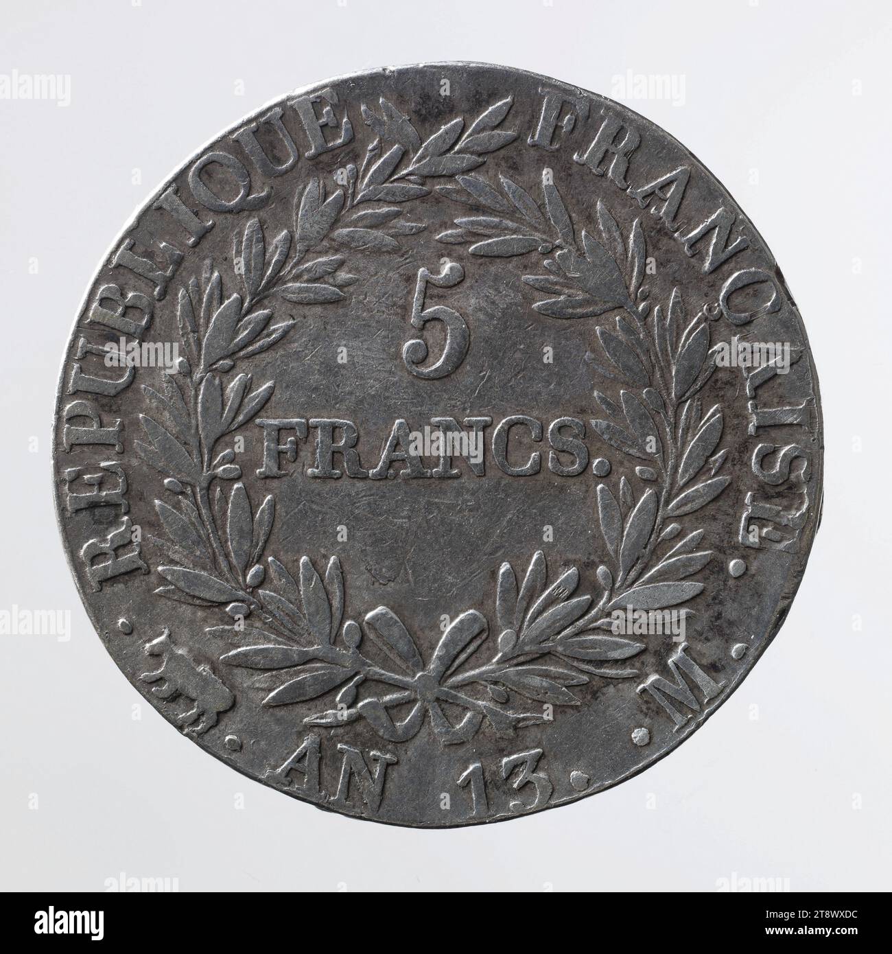 Five Napoleon francs, year XIII (1805), Brenet, Nicolas-Guy, Engraver ...