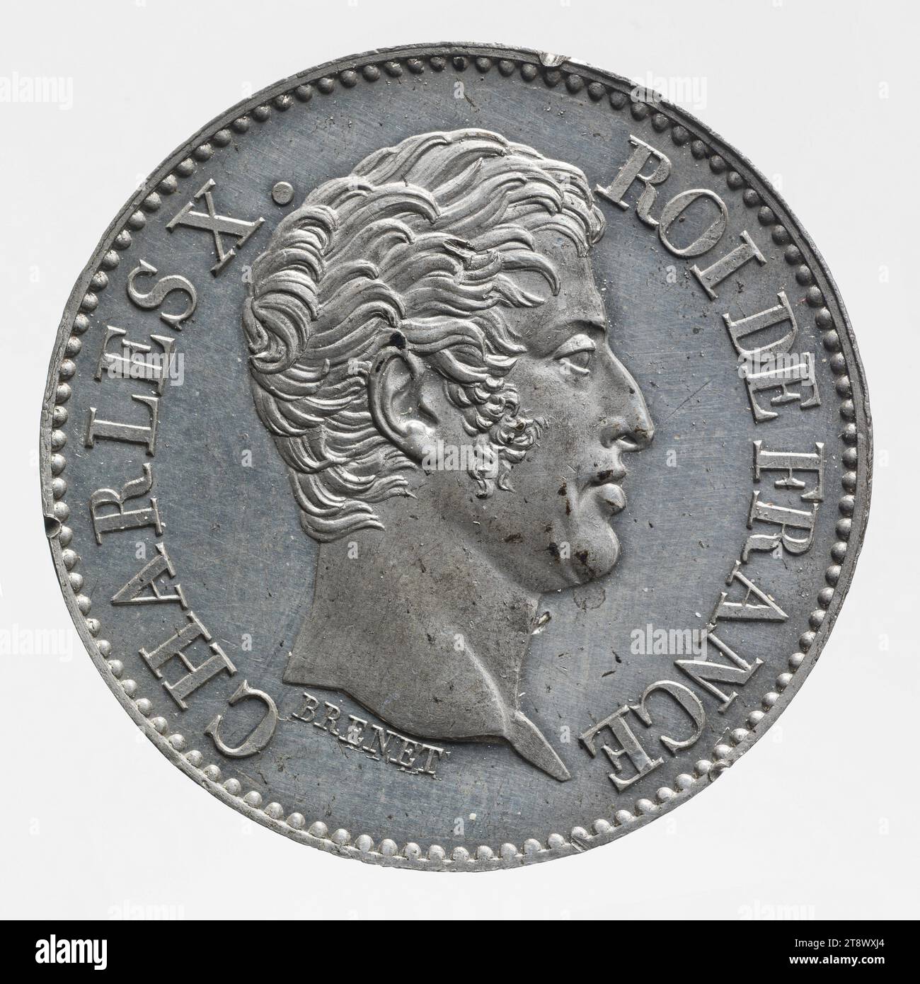 Uniface trial for the 40-franc coin of Charles X, 1824-1825, Brenet ...