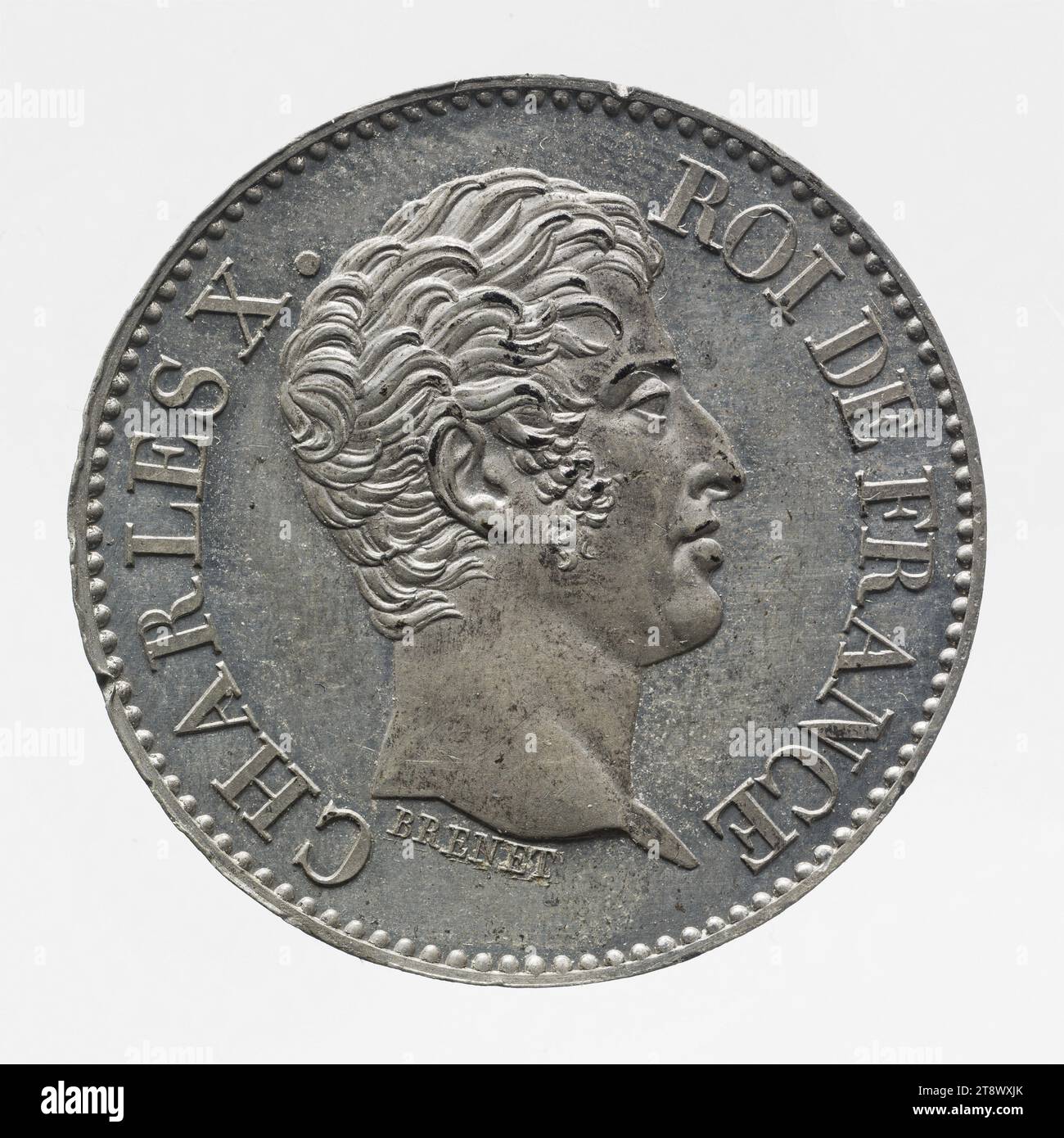 Uniface test for the 40-franc coin of Charles X, 1824-25, Brenet ...