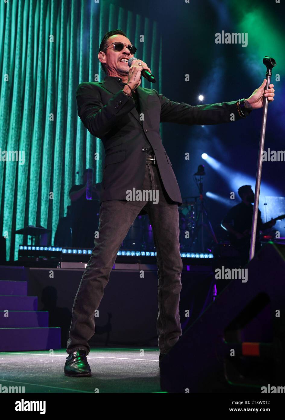 Marc Anthony performs during The Viviendo Tour at the Kaseya Center ...