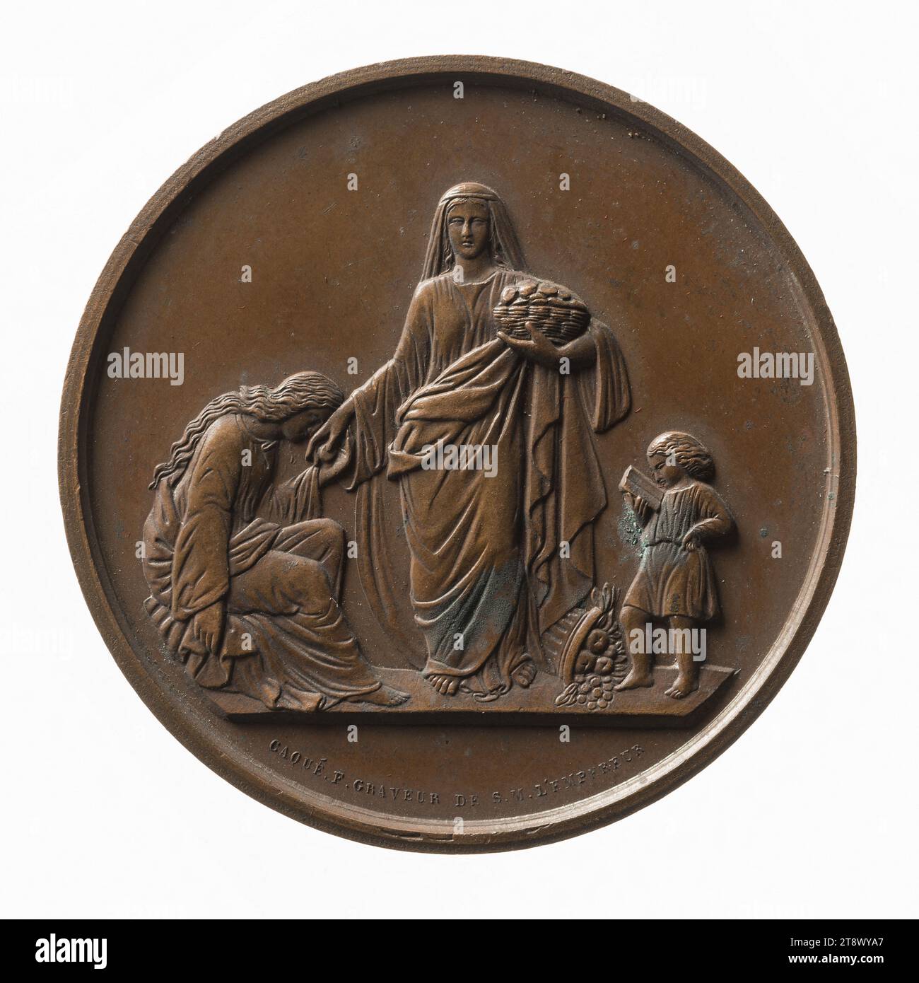 Quest for the poor of the 3rd arrondissement of Paris, 1869, Caqué ...