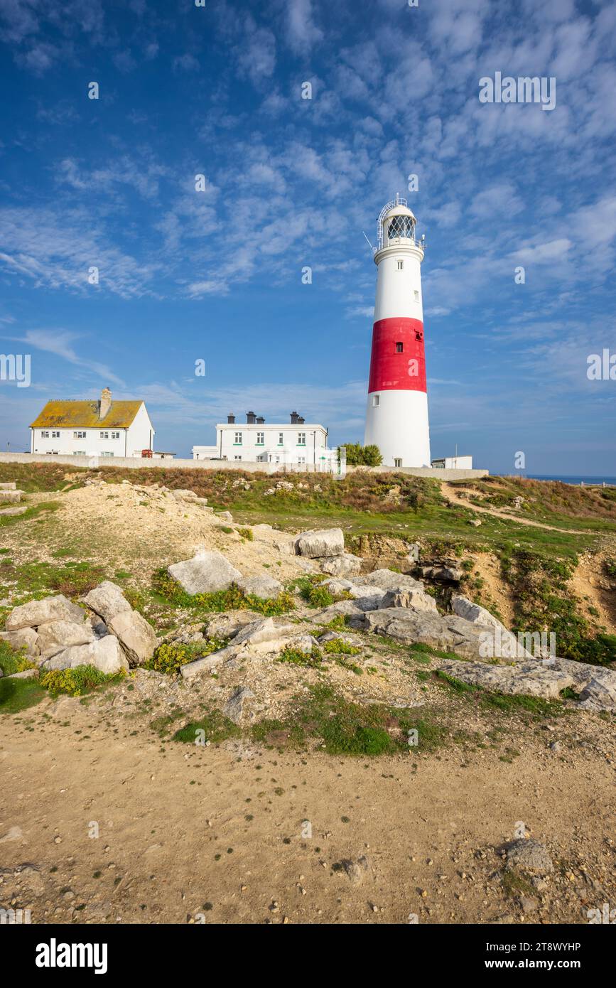 The lighthouse at Portland Bill on the Isle of Portland, Dorset Stock ...