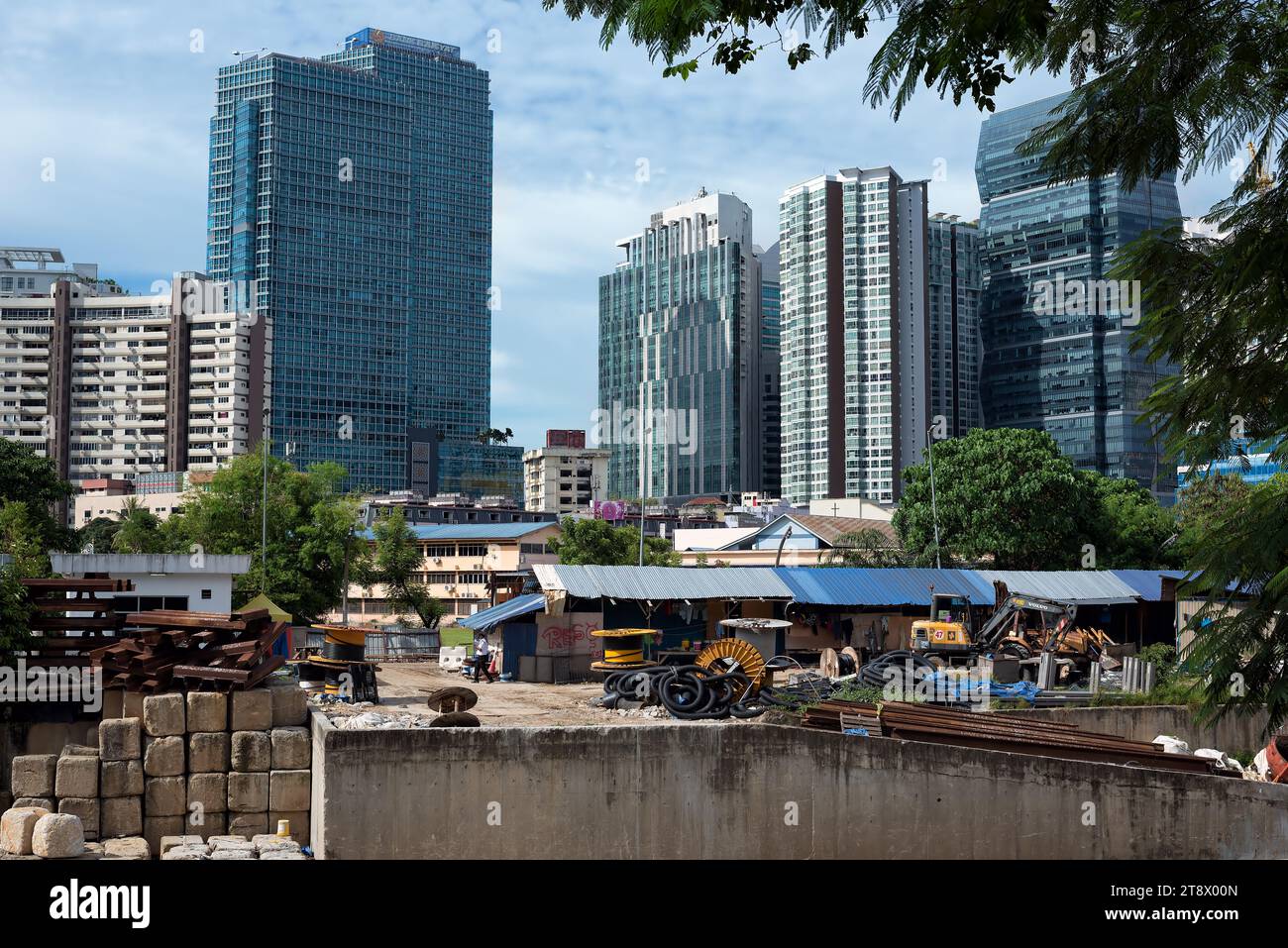 Kuala Lumpur, Malaysia - Jun 1, 2020: Brickfield town under significant ...