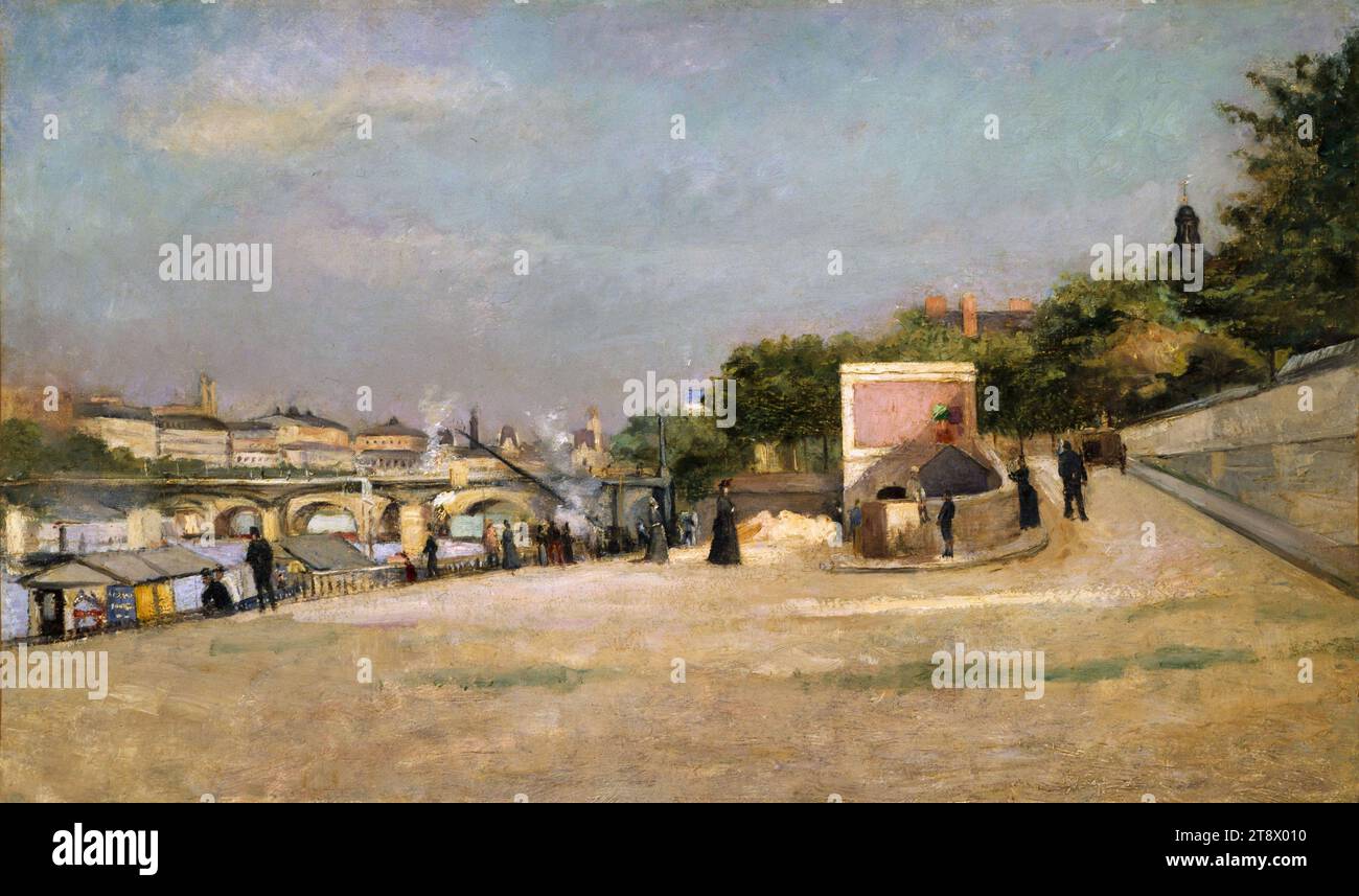 The Pont des Arts and the Pont-Neuf, seen from the bank of the Pont des ...