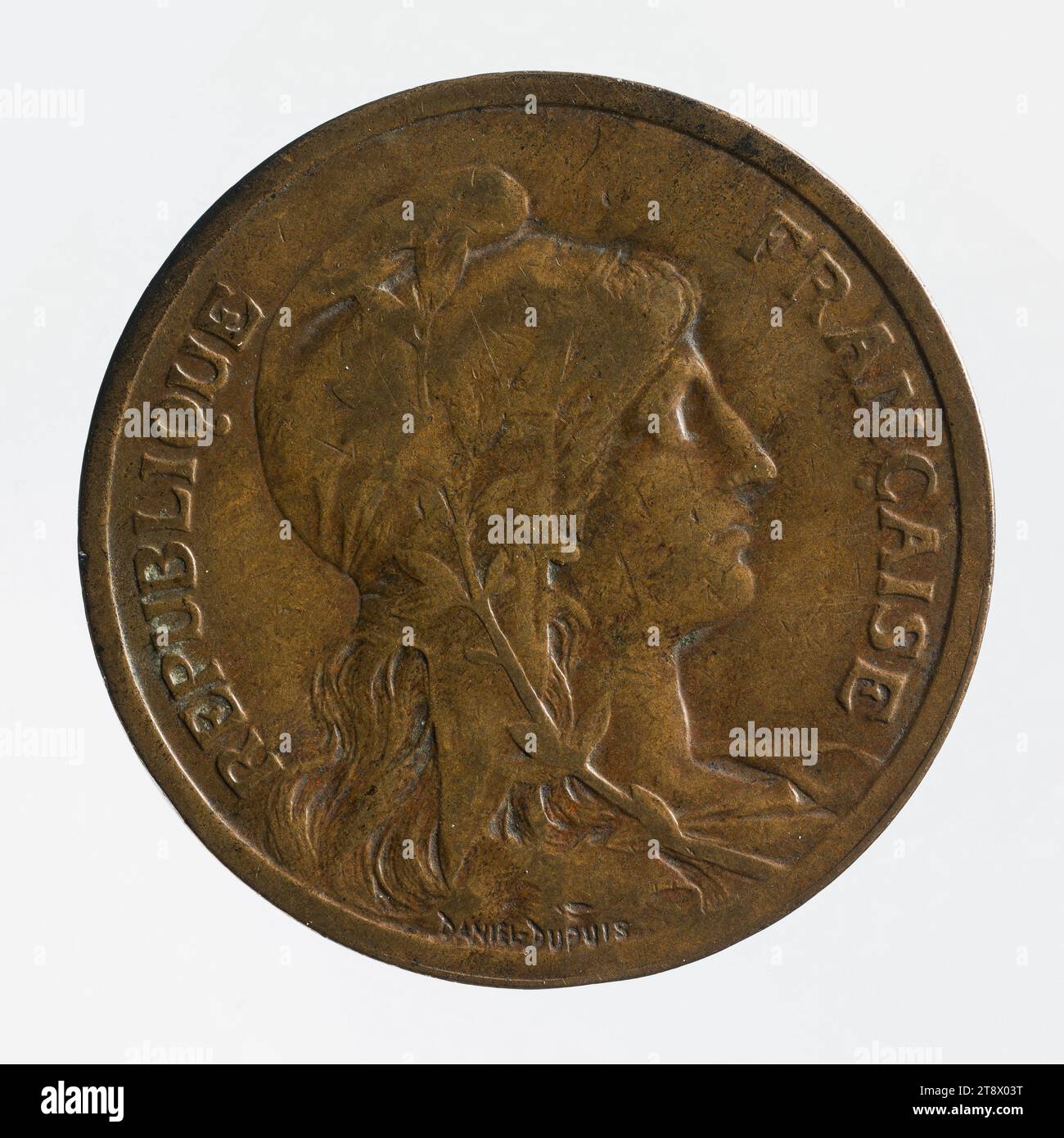 10 centime bronze coin of the Third Republic, 1916, Daniel-Dupuis, Jean ...