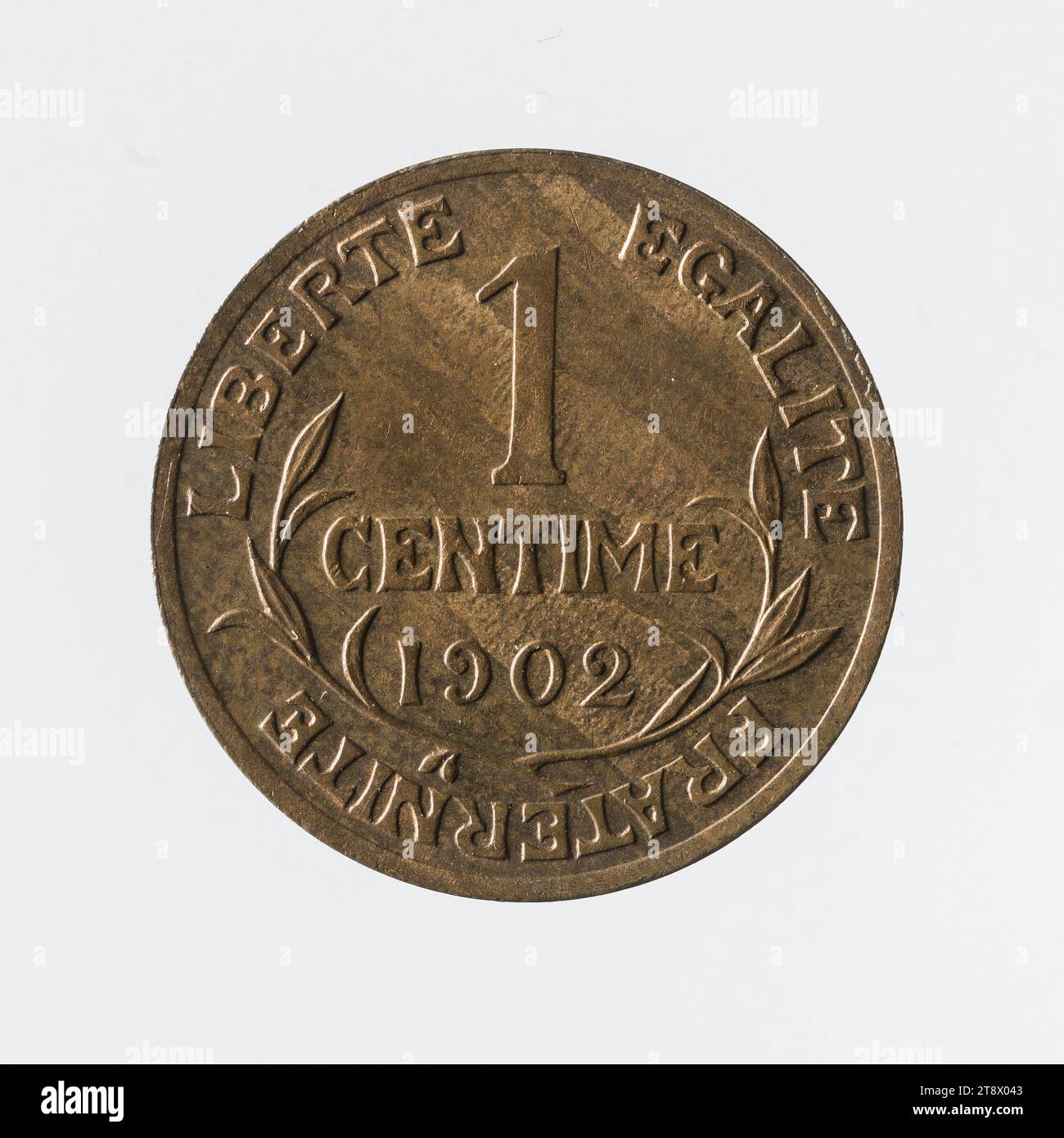 1 centime bronze coin of the Third Republic, 1902, Daniel-Dupuis, Jean ...