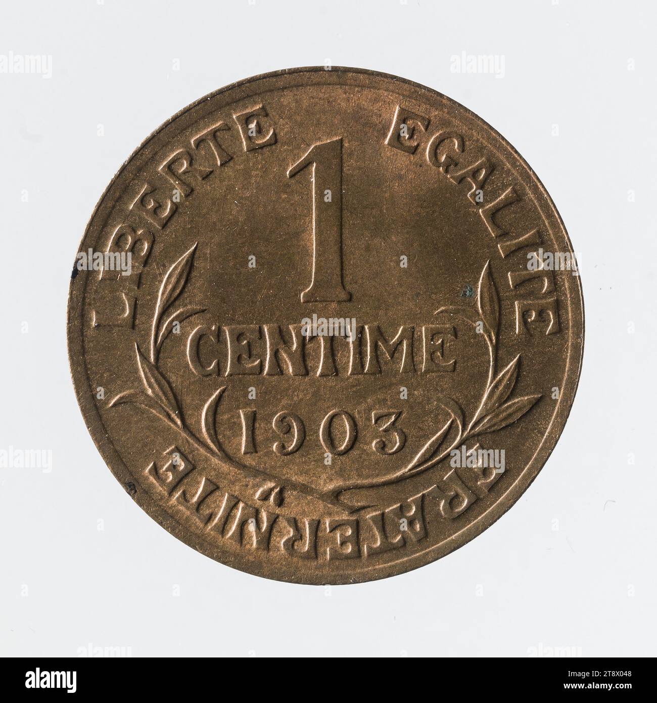 1 centime bronze coin of the Third Republic, 1903, Daniel-Dupuis, Jean ...