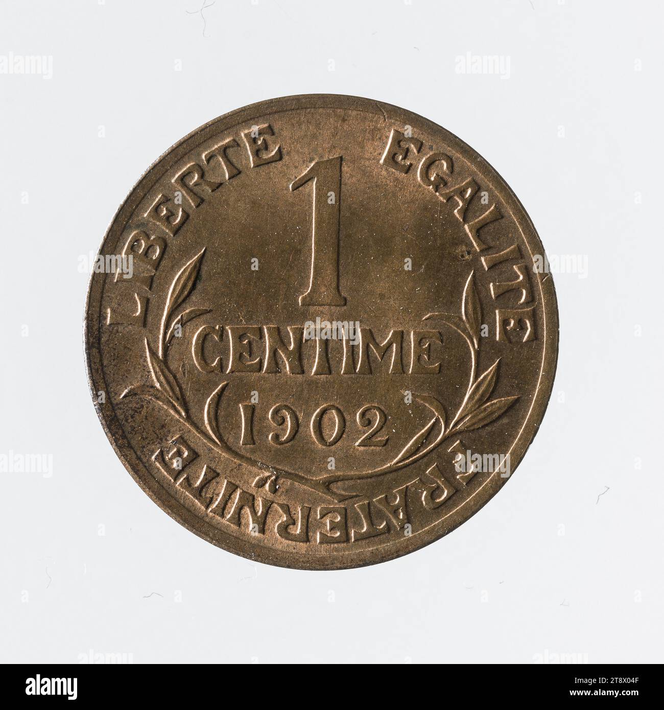 1 centime bronze coin of the Third Republic, 1902, Daniel-Dupuis, Jean ...