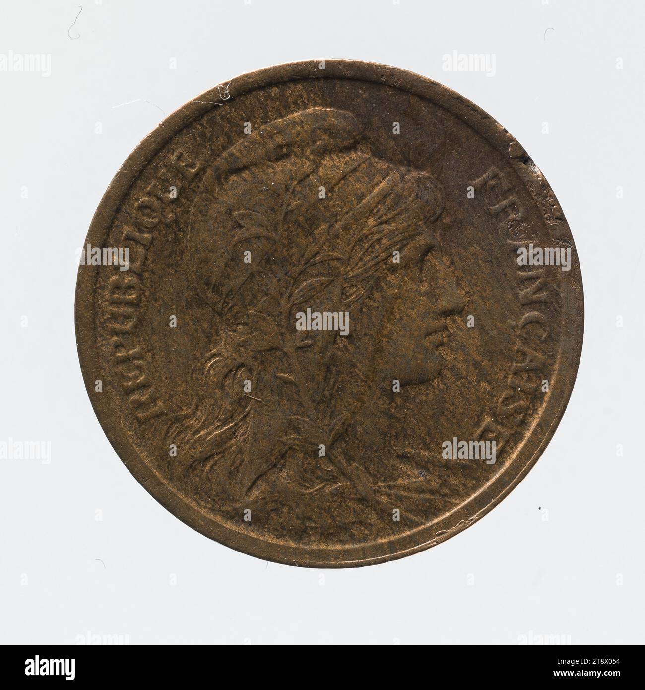 1 centime bronze coin of the Third Republic, 1916, Daniel-Dupuis, Jean ...