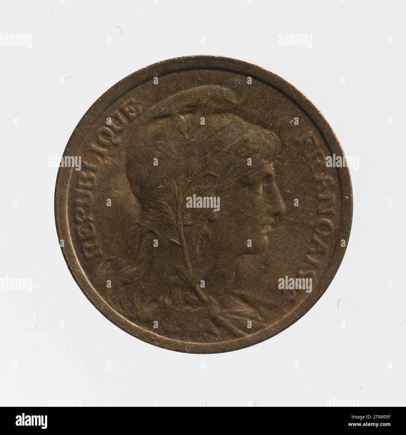 1 centime bronze coin of the Third Republic, 1919, Daniel-Dupuis, Jean ...