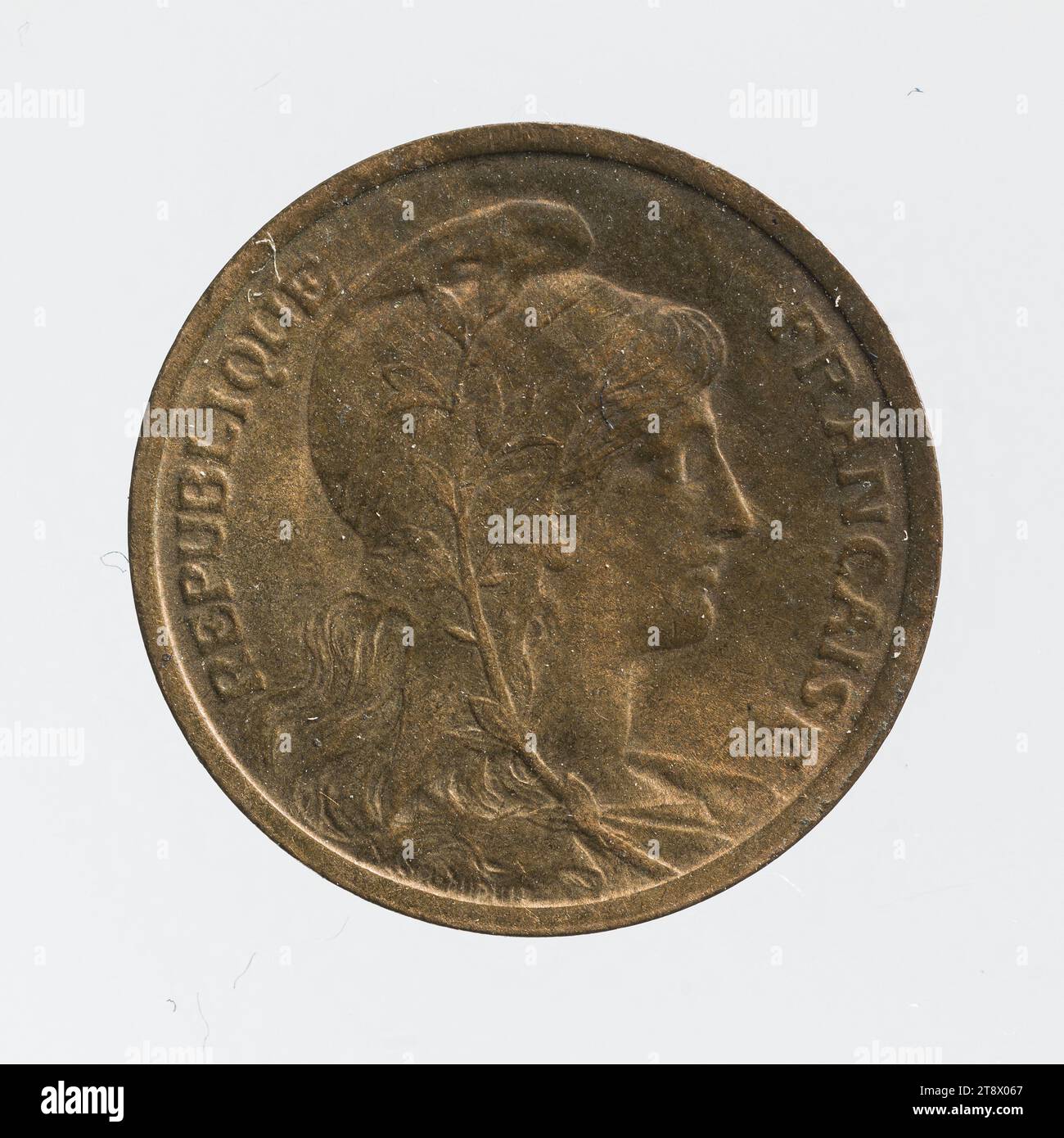 1 centime bronze coin of the Third Republic, 1920, Daniel-Dupuis, Jean ...