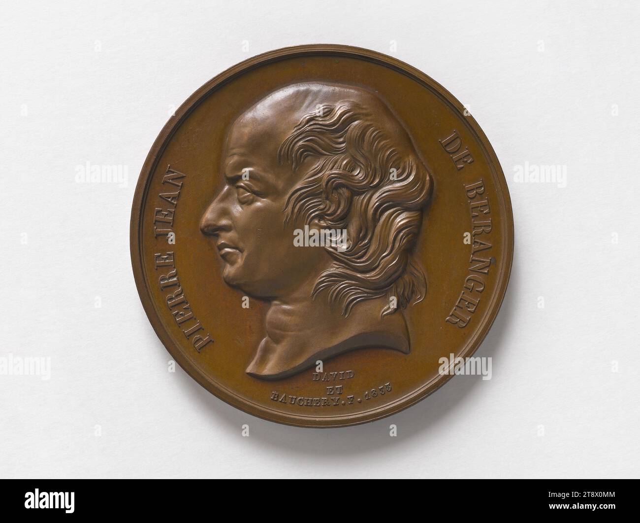 Pierre-Jean de Béranger (1780-1857), chansonnier, 1833, David d'Angers ...