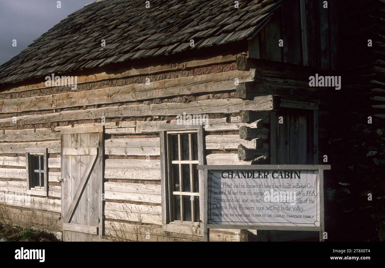 Chandler Cabin in 1880's Park, Elkhorn National Scenic Byway, Haines ...