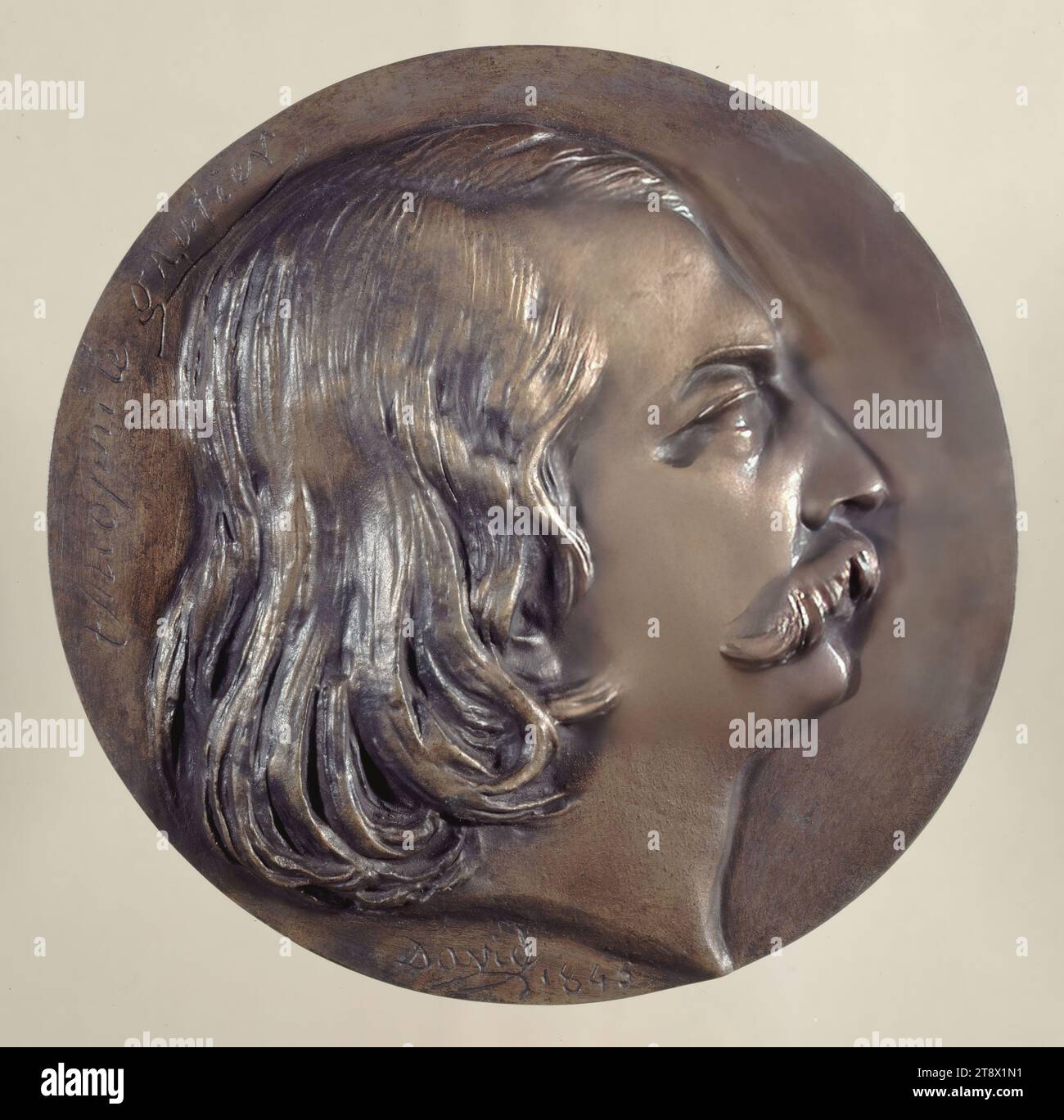 Portrait of Théophile Gautier (1811-1872), writer, David d'Angers ...