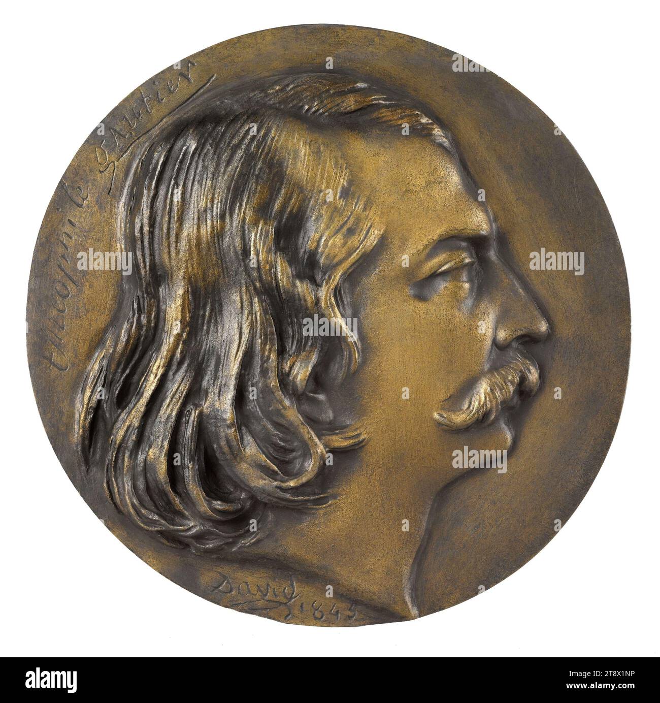Portrait of Théophile Gautier (1811-1872), writer, David d'Angers ...