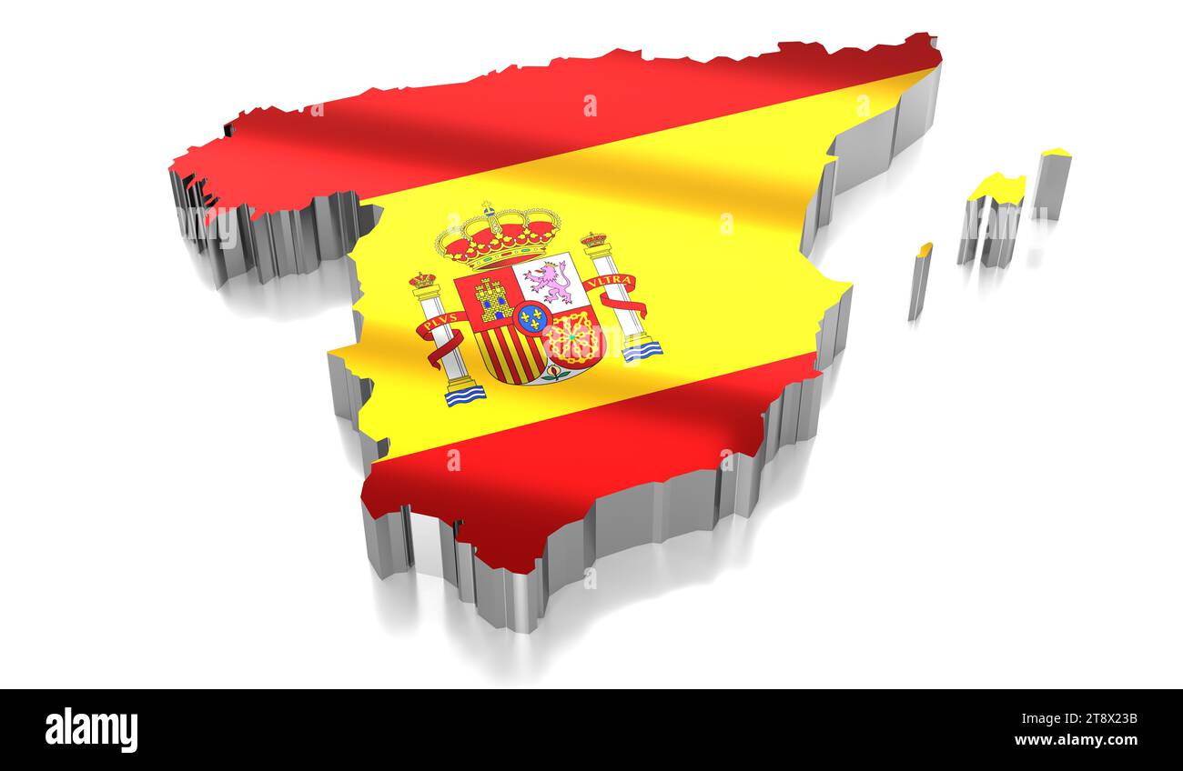 Political map spain borders Cut Out Stock Images & Pictures - Alamy