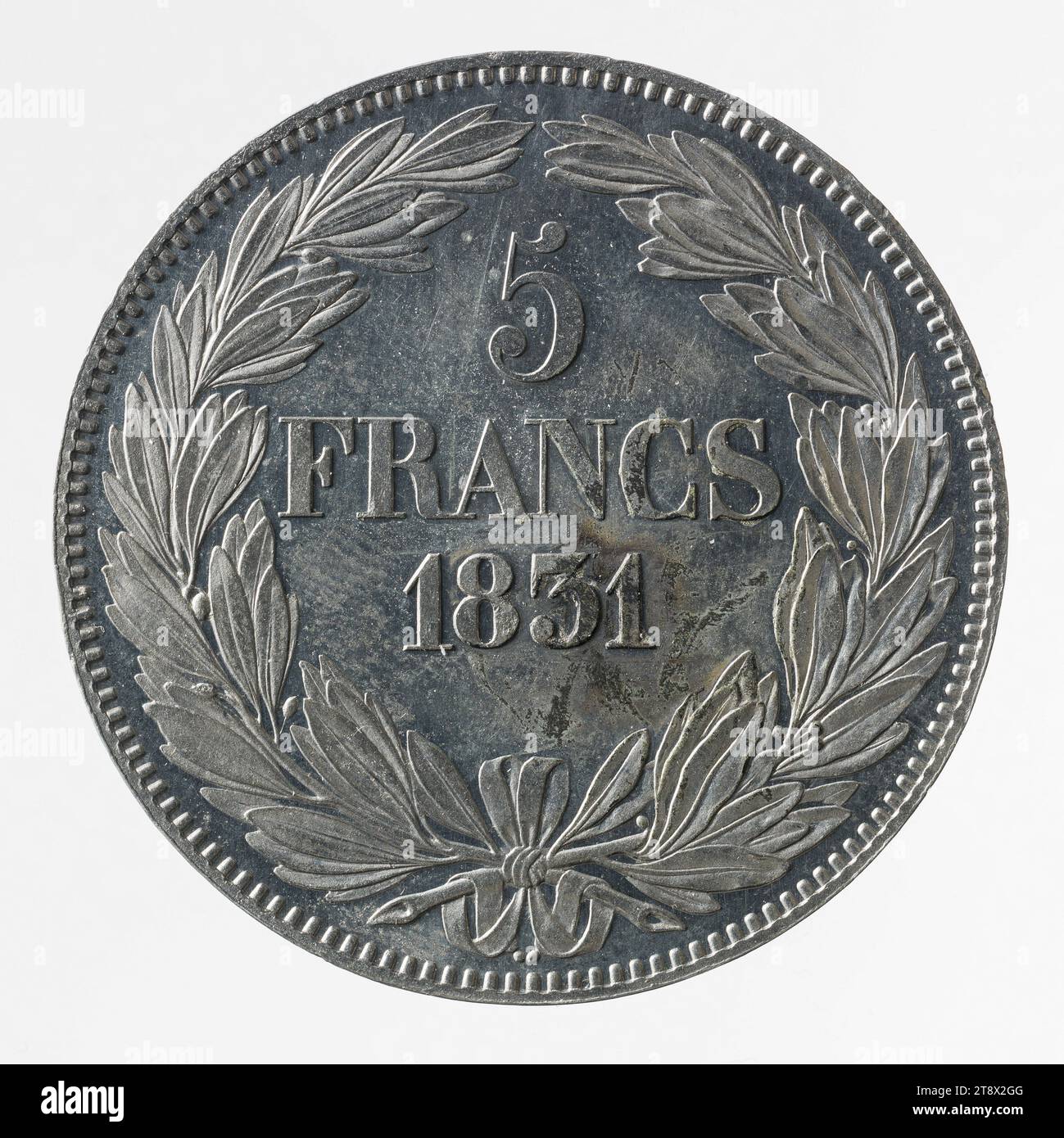 Essay for Louis-Philippe's 5-franc coin, 1831, Desboeufs, Antoine ...