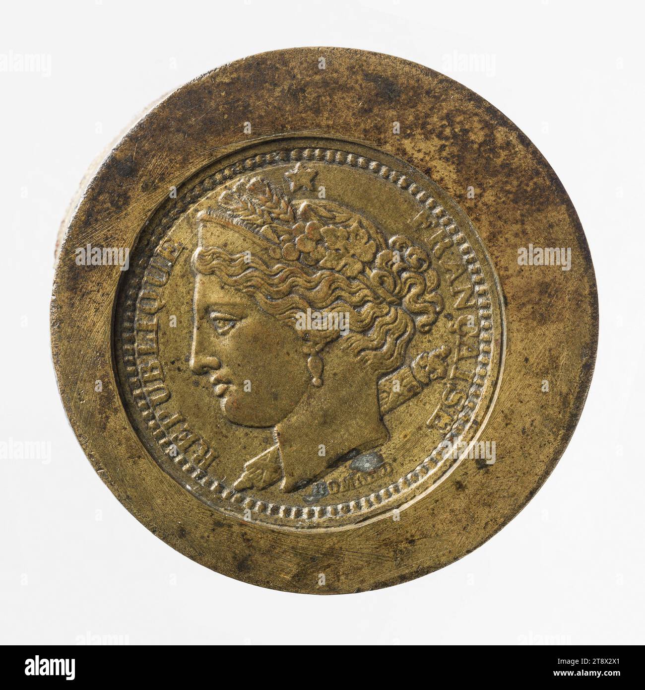 Trial for the 10 franc centime coin of the Second Republic, 1848 ...